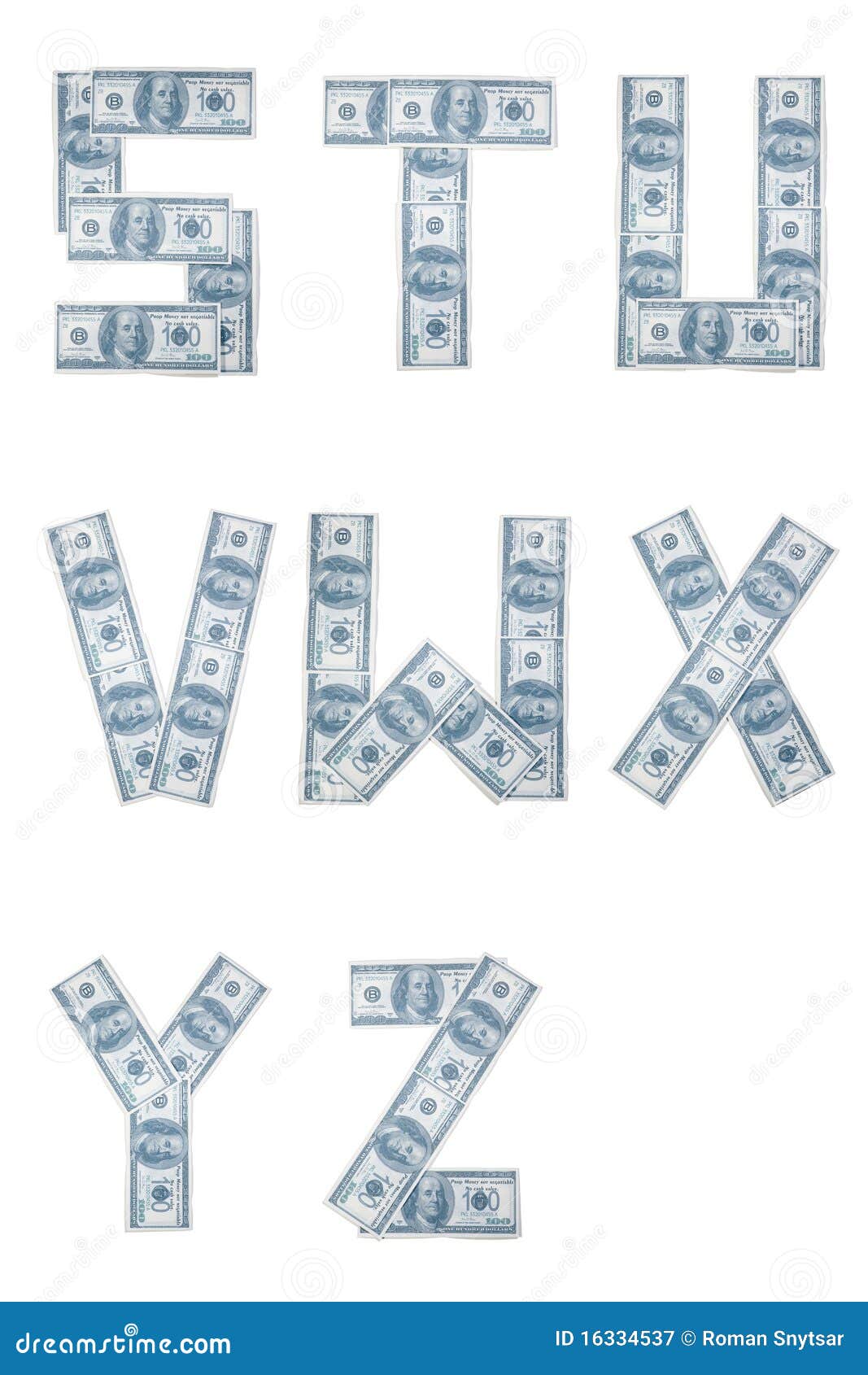 Het alfabet van het geld stock afbeelding. Image of bank - 16334537