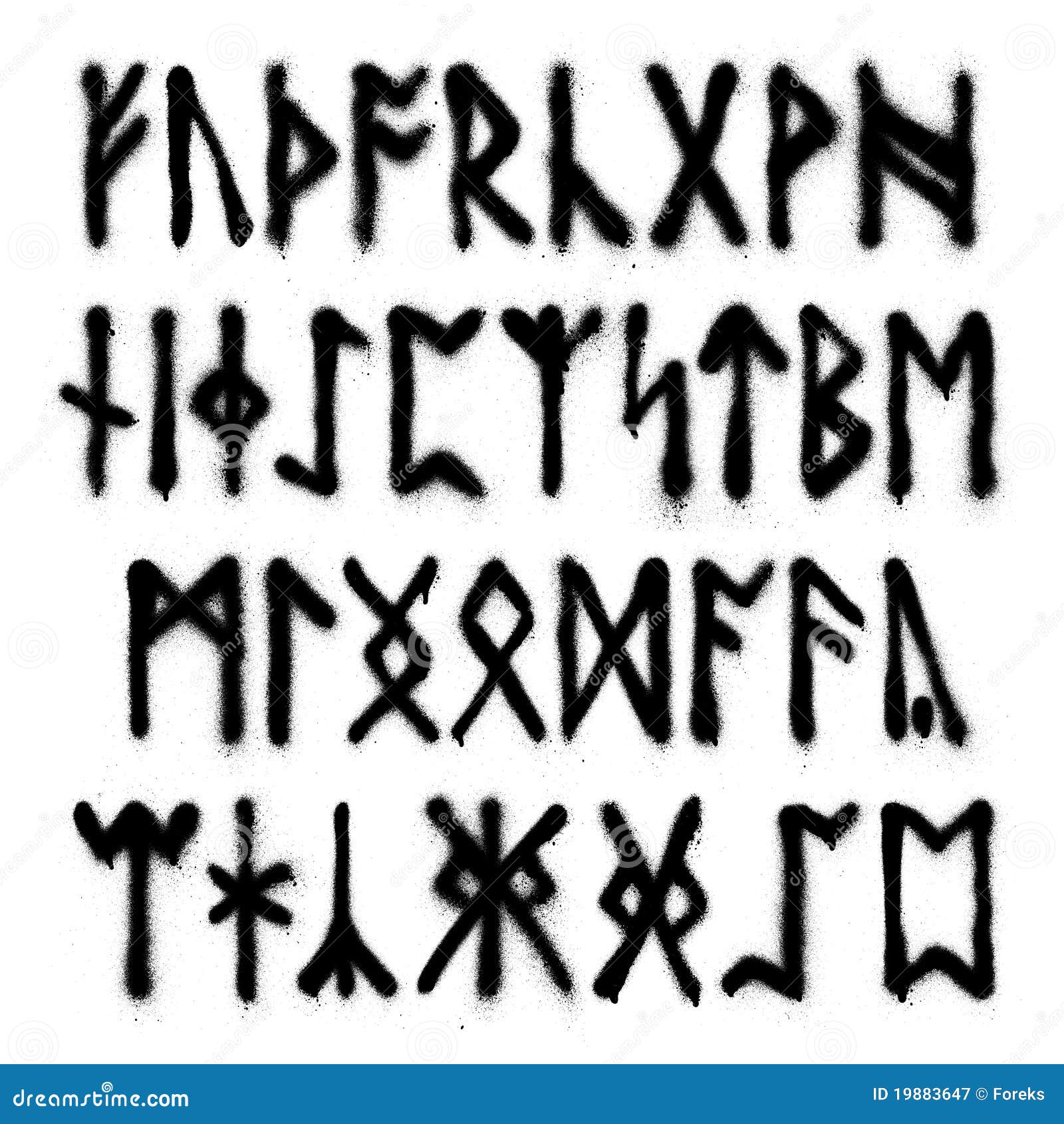 Het alfabet van runen stock illustratie. Illustration of karakter ...