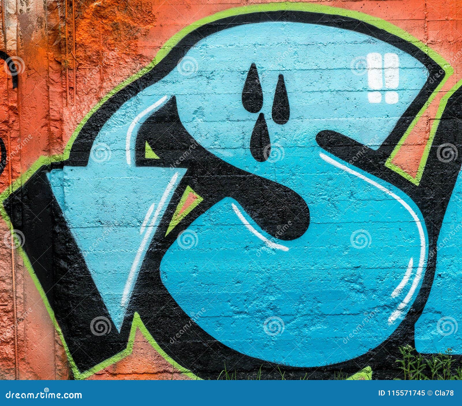 Het Art Kleurrijke Graffiti Op De Muur Redactionele Afbeelding - Image ...