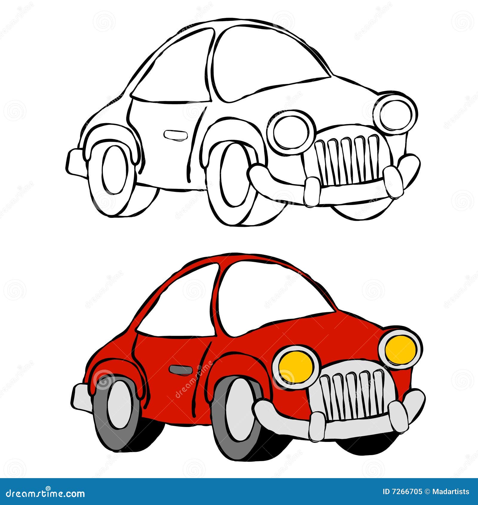 Het Art. Van De Lijn Van De Auto Stock Illustratie - Illustration of ...