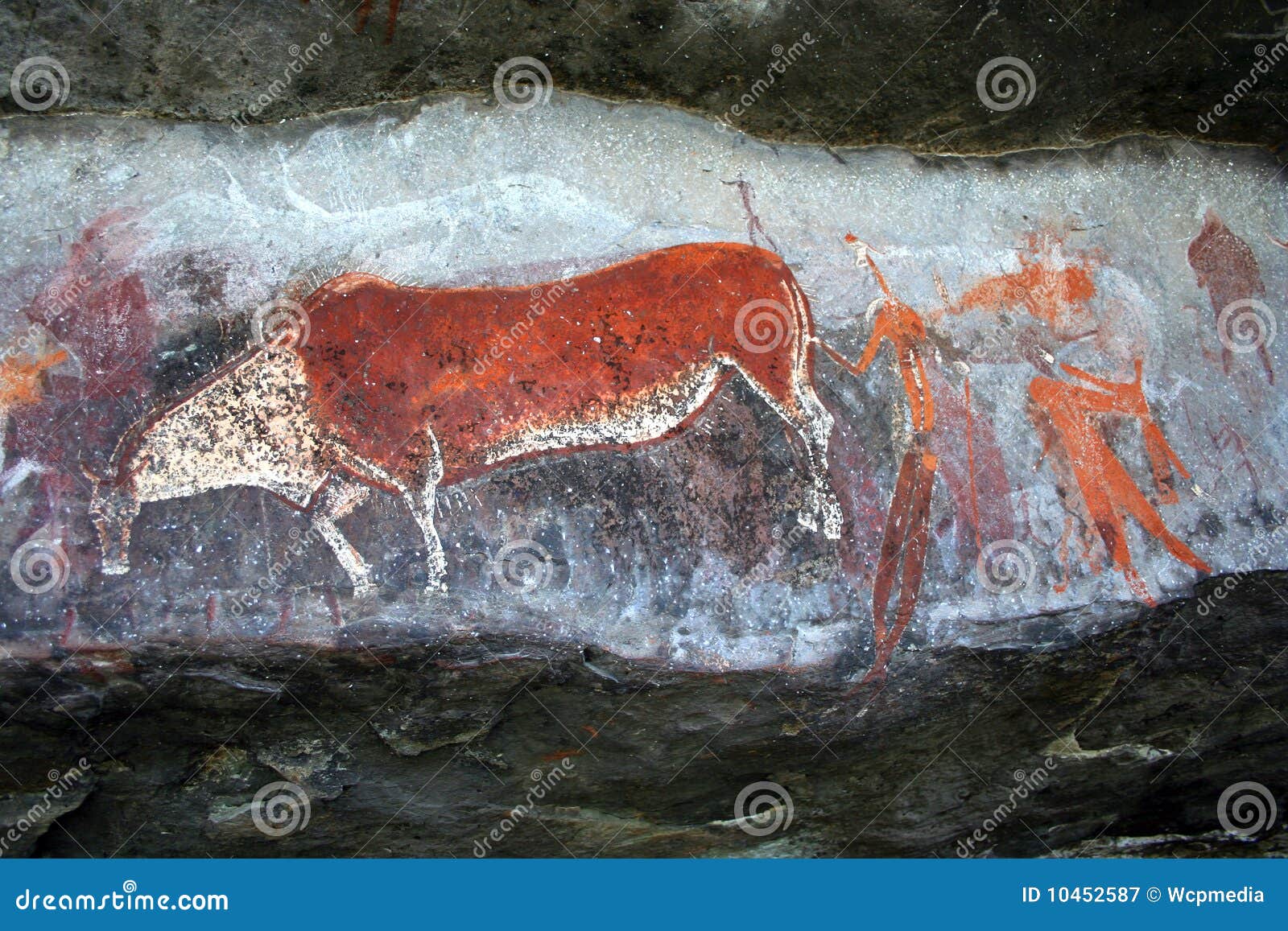 Het Art. Van De Rots Van De Bosjesman Stock Afbeelding - Image of ...