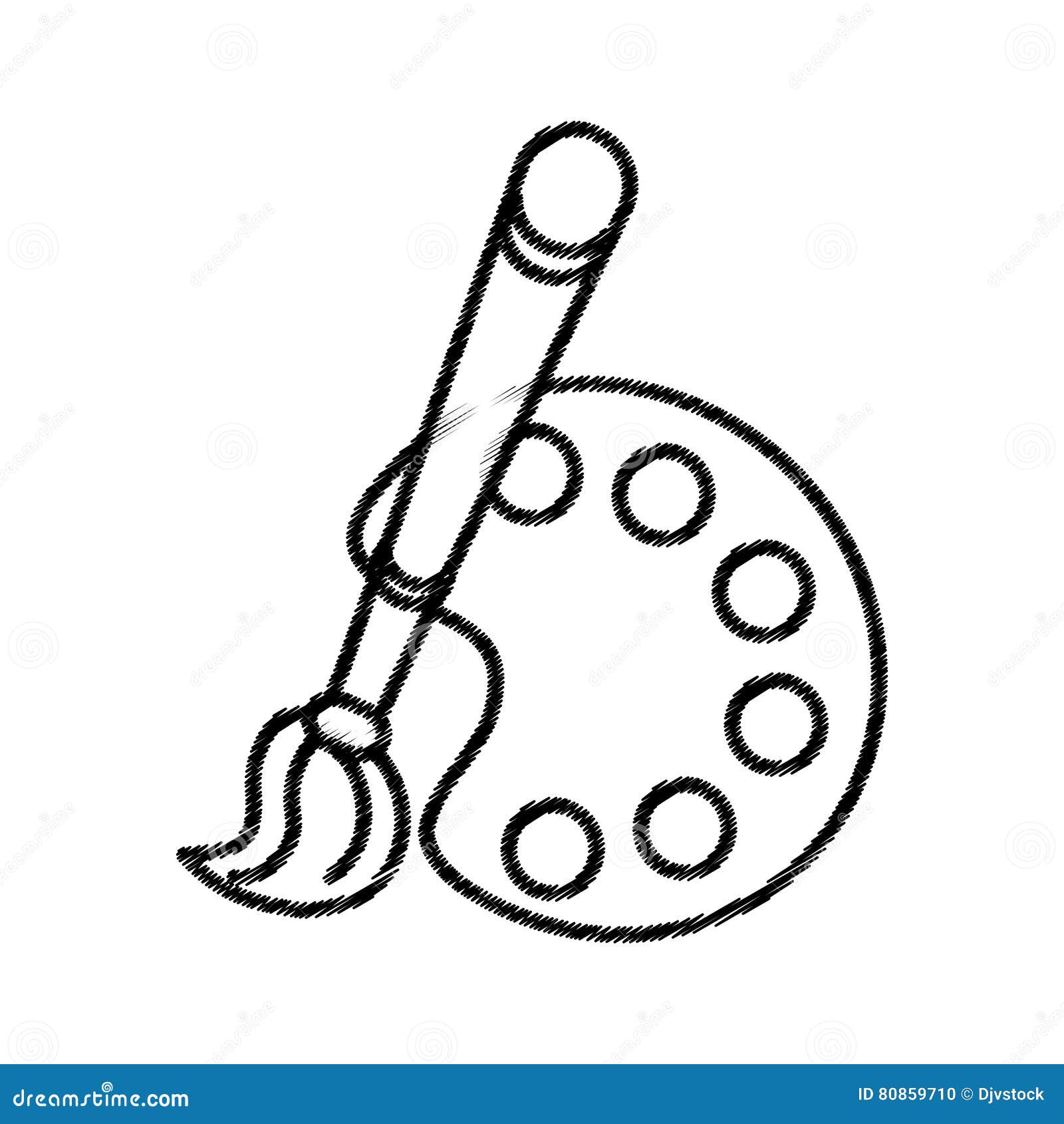 Het art. van het verfpalet vector illustratie. Illustration of voorwerp ...