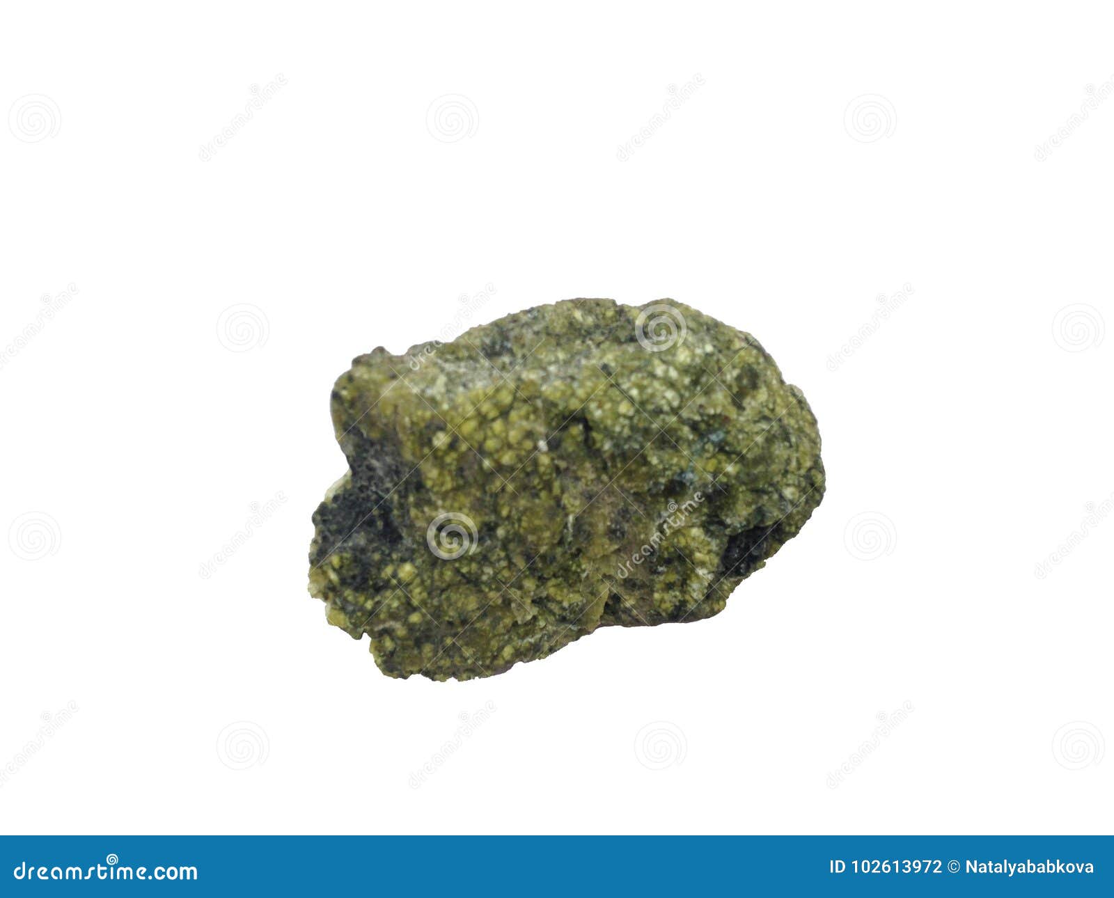 Het Asbest is Een Groene Steen Op Een Witte Achtergrond Stock Foto ...