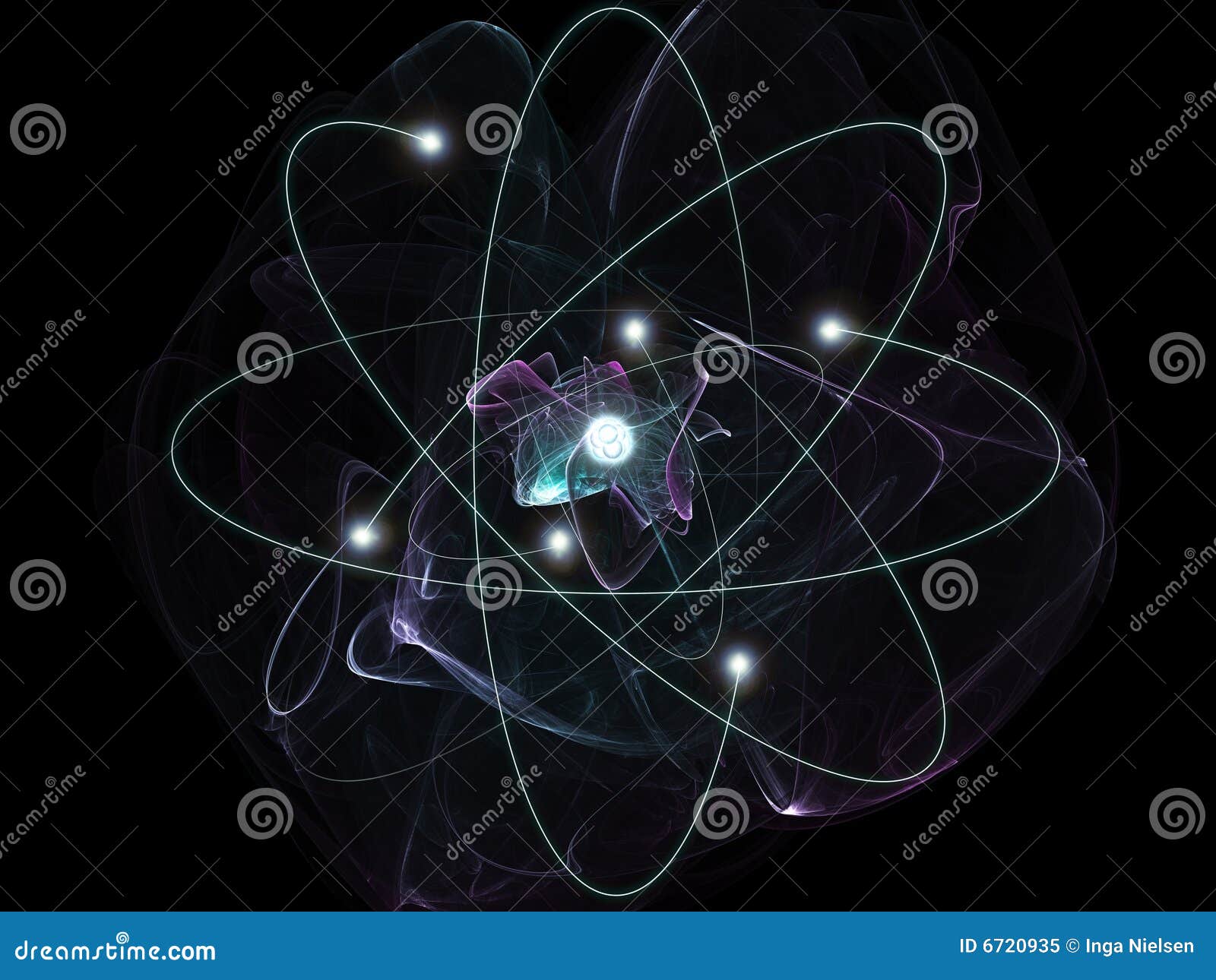 Het atoom van de koolstof stock illustratie. Illustration of protonen ...