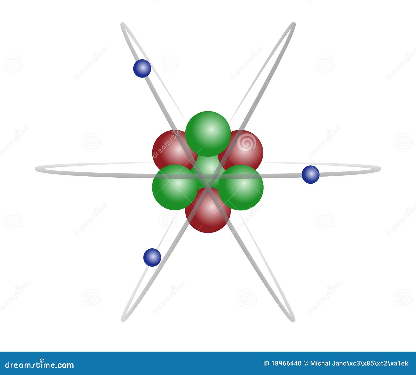 Het atoom van het lithium vector illustratie. Illustration of ellips ...