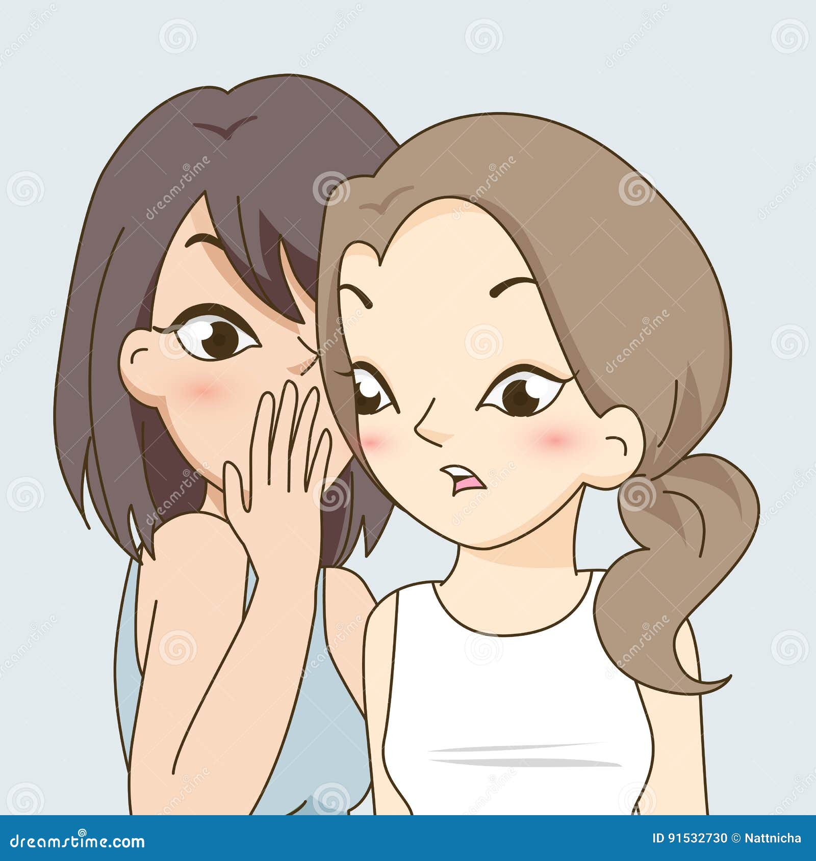 Het Babbelen Van En Het Delen Van Hun Geheimen Vector Illustratie ...