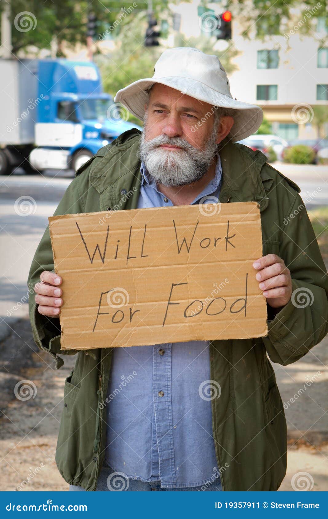 Het bedelen met Teken stock afbeelding. Image of sociaal - 19357911
