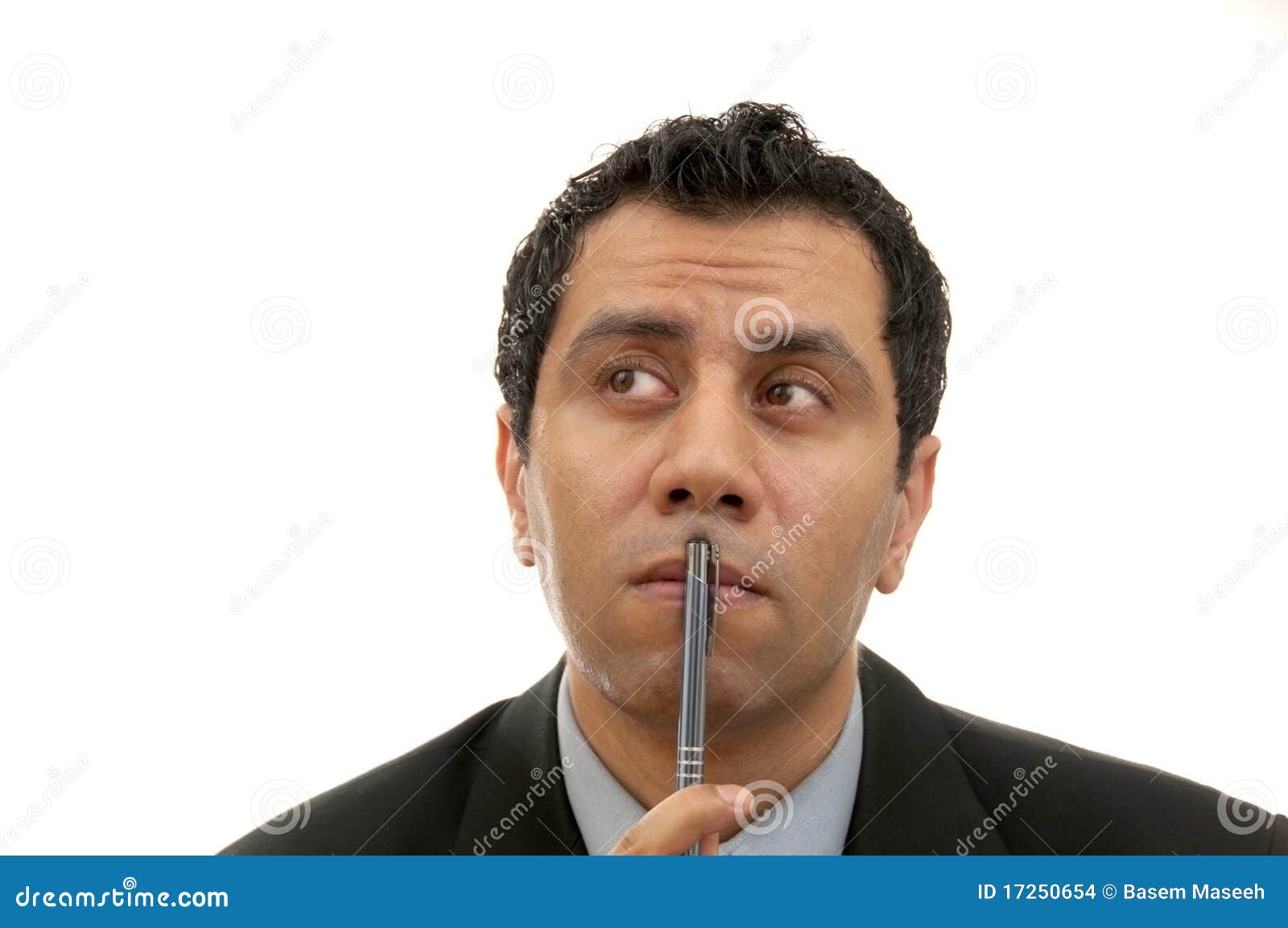 Het bedrijfs mens denken stock foto. Image of mens, aantrekkelijk ...