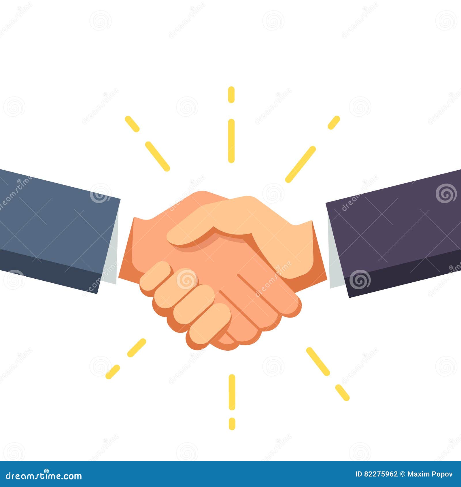 Het Bedrijfs Mens Schudden Handen Vector Illustratie - Illustration of ...