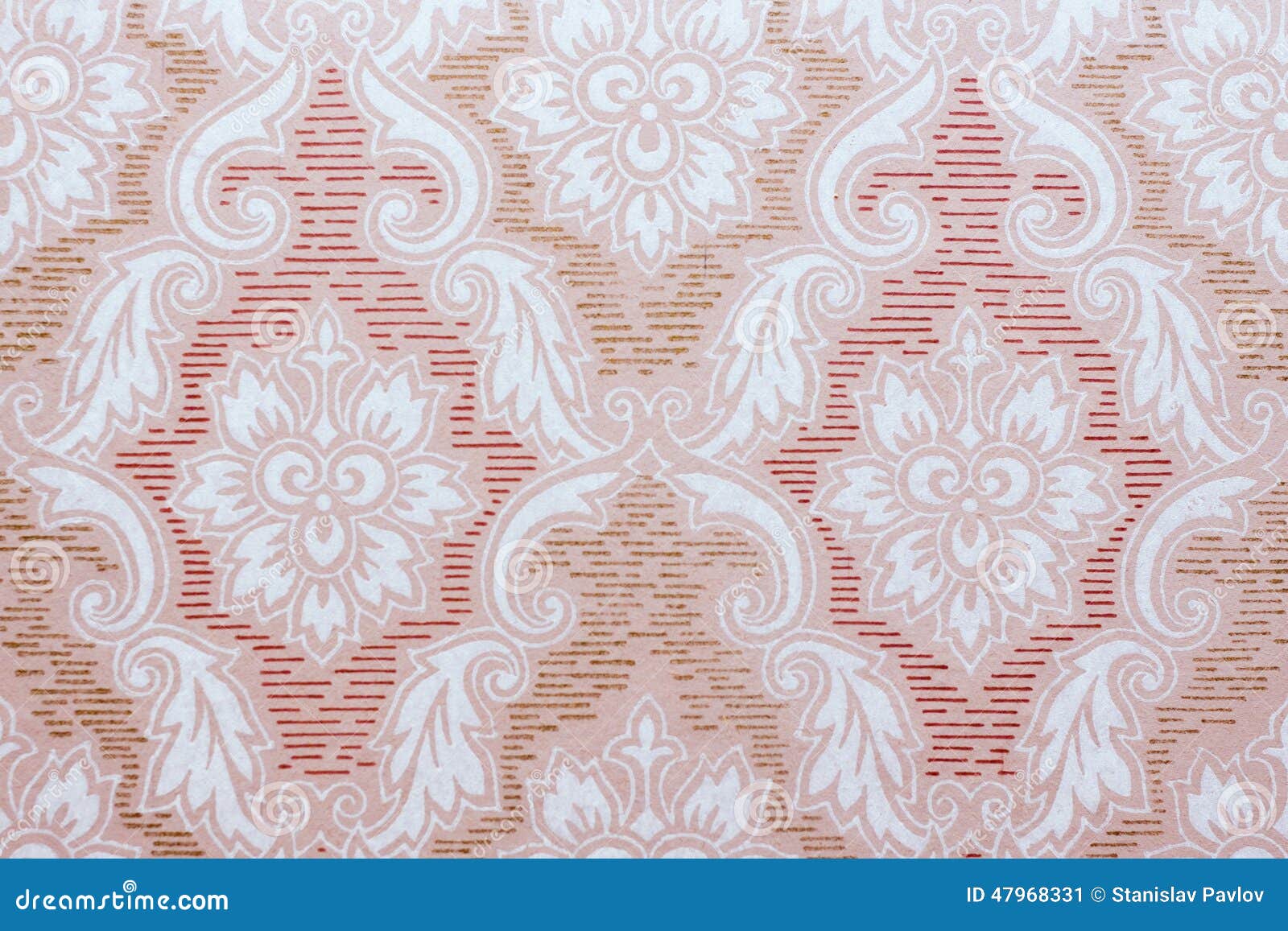 Het Beeld Van Oud Behang Met Doorbladert En Bloeit Stock Illustratie ...