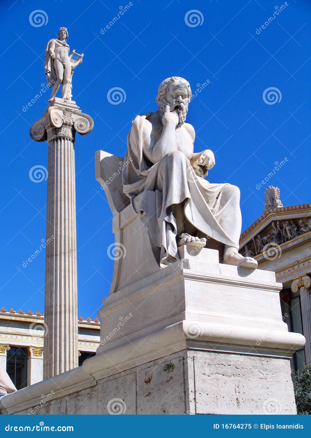 Het Beeldhouwwerk Van Het Standbeeld Van Plato Stock Afbeelding - Image ...