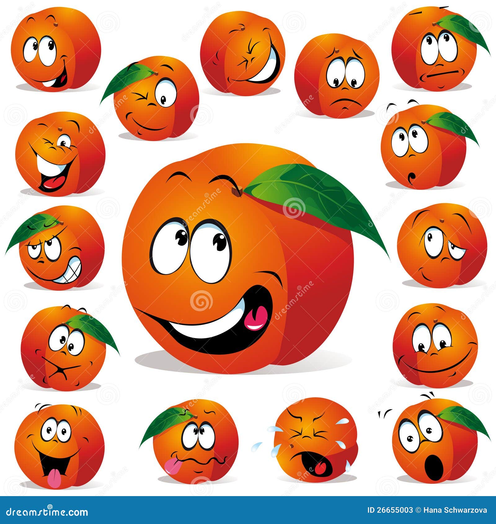 Het Beeldverhaal Van De Perzik Vector Illustratie - Illustration of ...