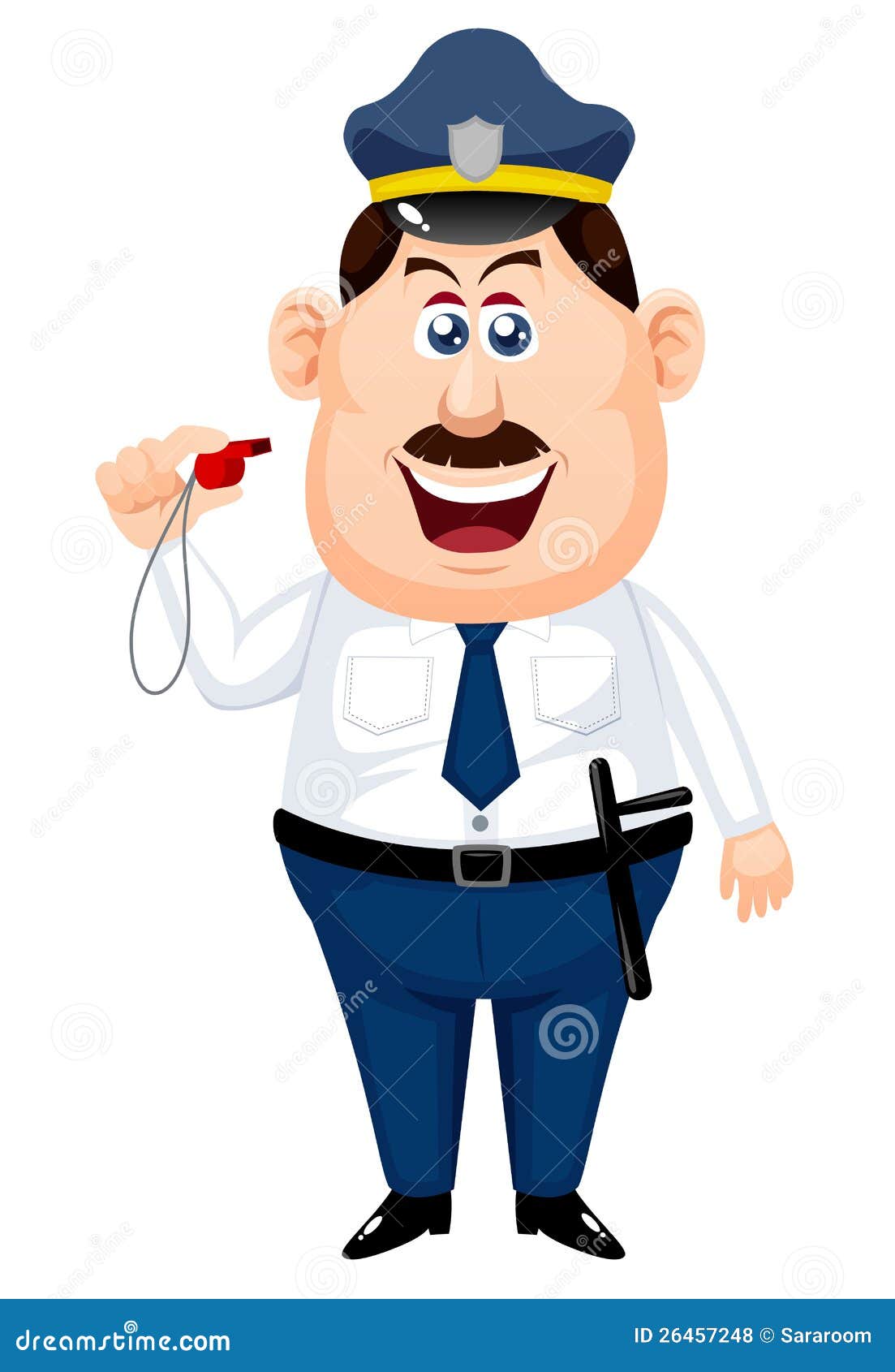 Het Beeldverhaal Van De Politieagent Vector Illustratie - Illustration ...