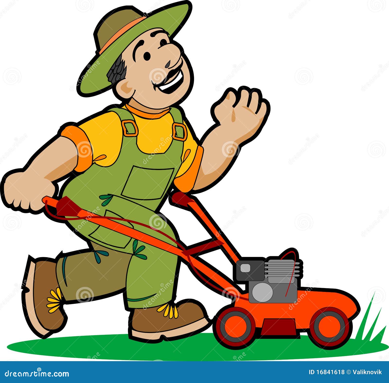 Het Beeldverhaal Van De Tuinman. Vector Illustratie - Illustration of ...