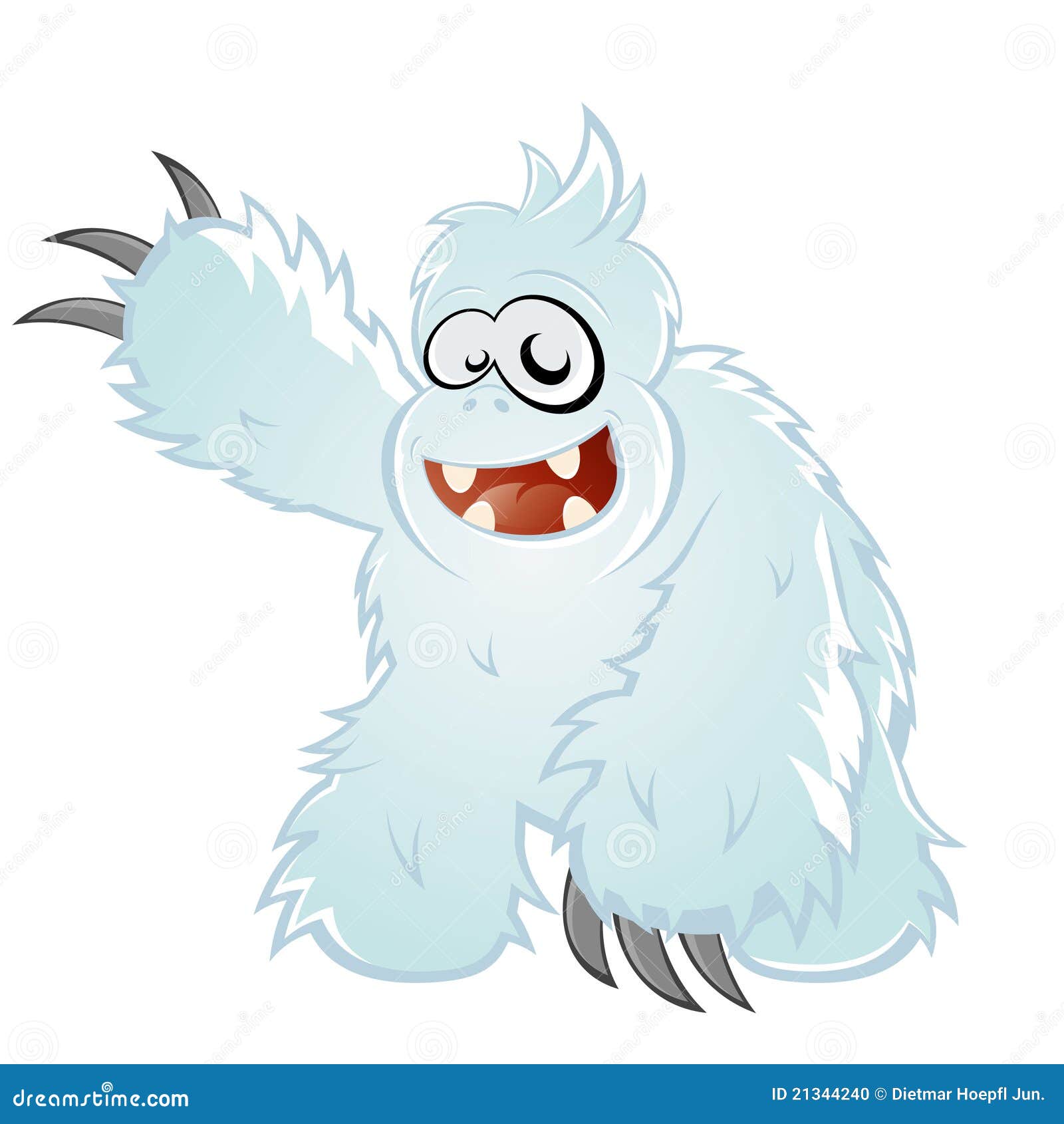 Het Beeldverhaal Van De Yeti Vector Illustratie - Illustration of ...