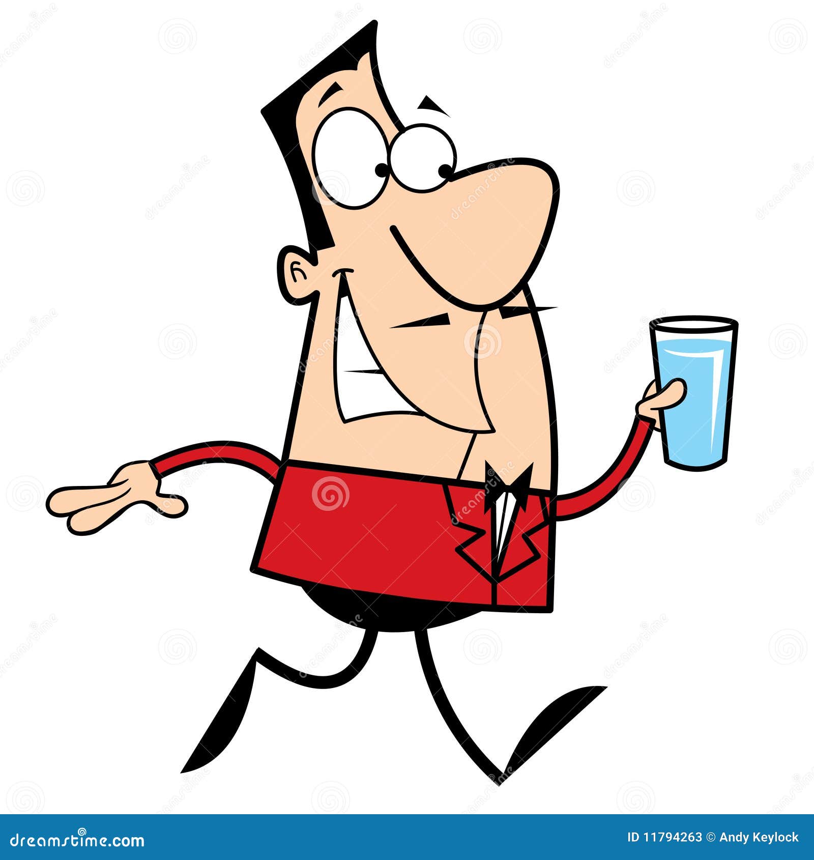 Het Beeldverhaalillustratie Van De Kelner Vector Illustratie ...