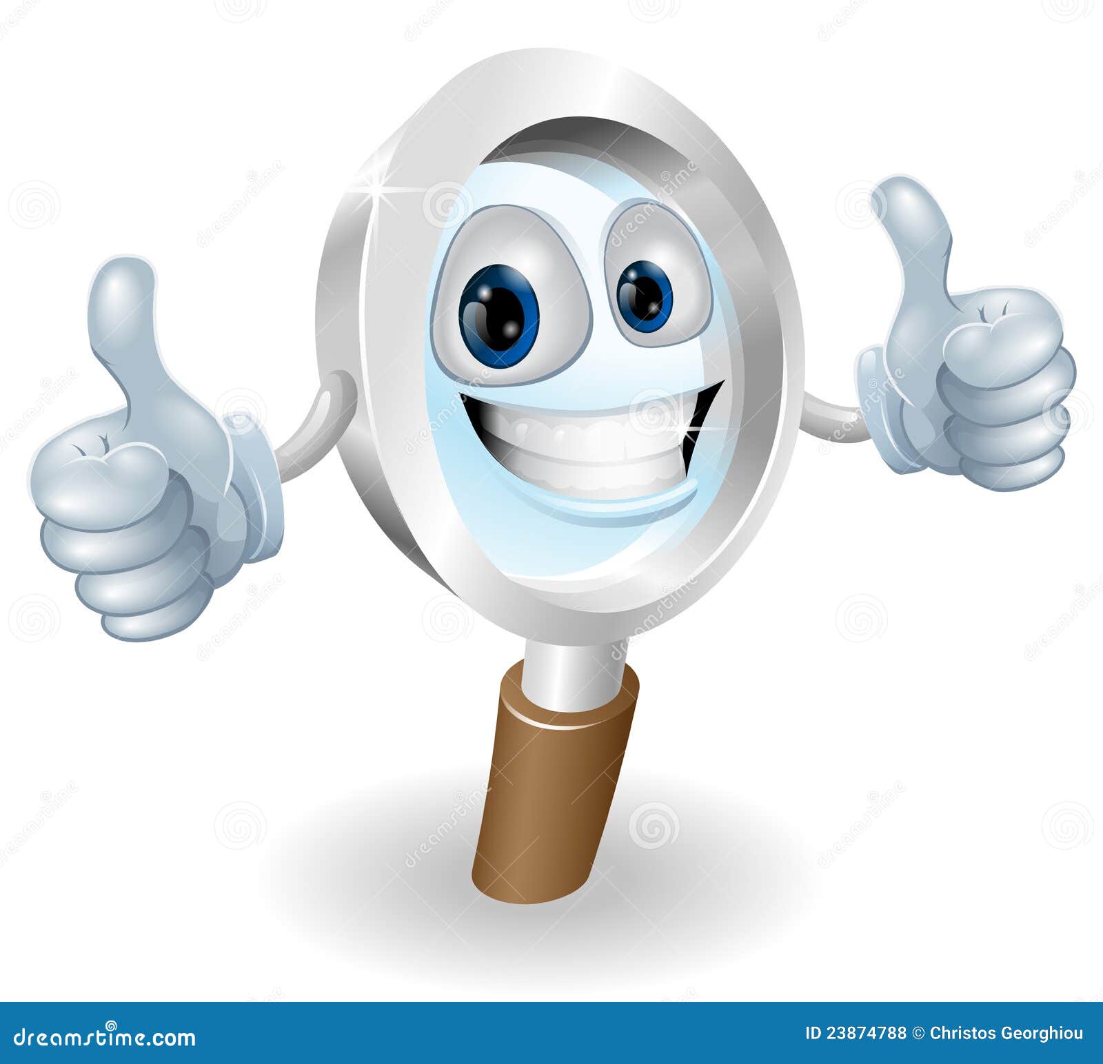 Het Beeldverhaalkarakter Van Het Vergrootglas Vector Illustratie ...