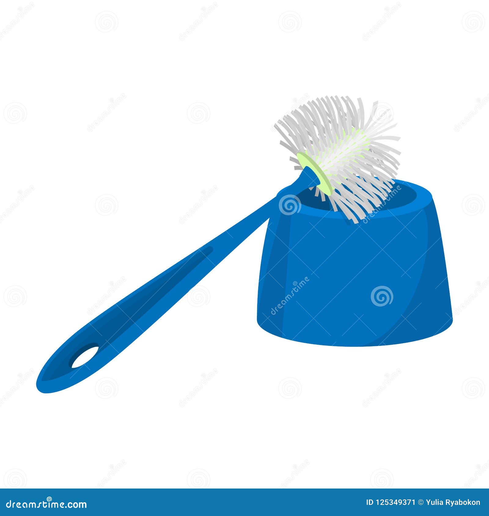 Het Beeldverhaalpictogram Van De Toiletborstel Stock Illustratie ...