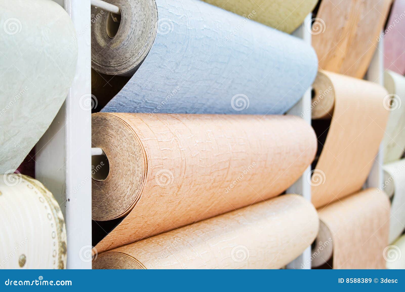 Het Behang is in Een Winkel Stock Afbeelding - Image of bouw, laag: 8588389