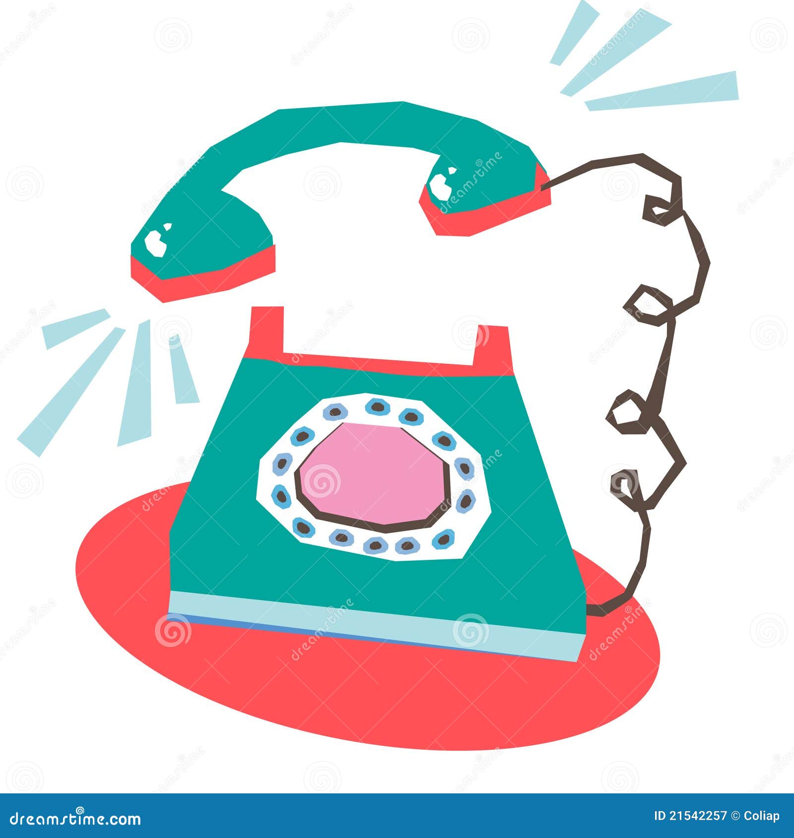 Het bellen van de telefoon vector illustratie. Illustration of lijst ...