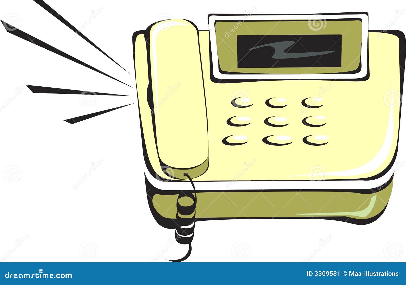 Het bellen van de telefoon vector illustratie. Illustration of ...