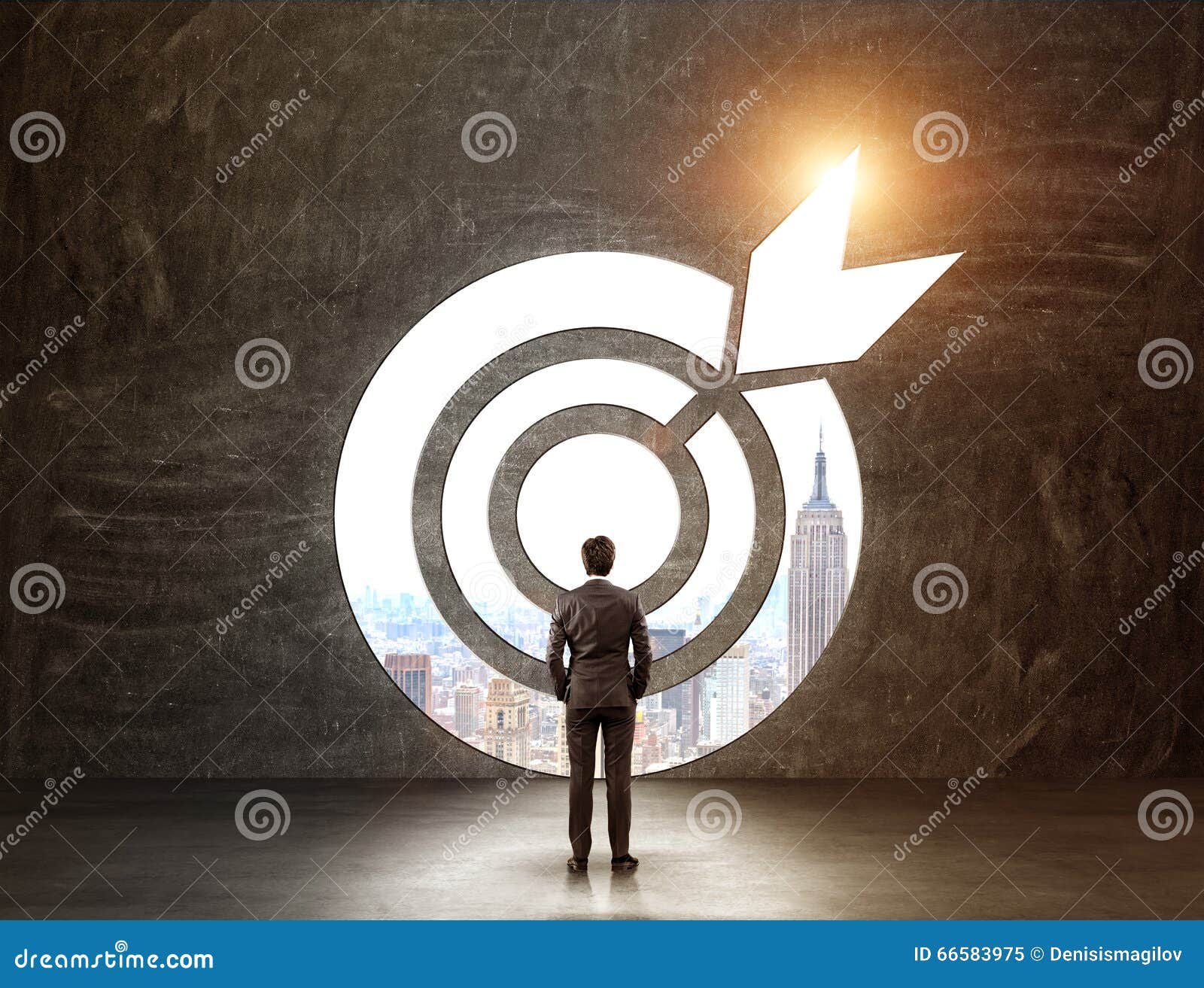 Het bereiken van een doel stock afbeelding. Image of carrière - 66583975