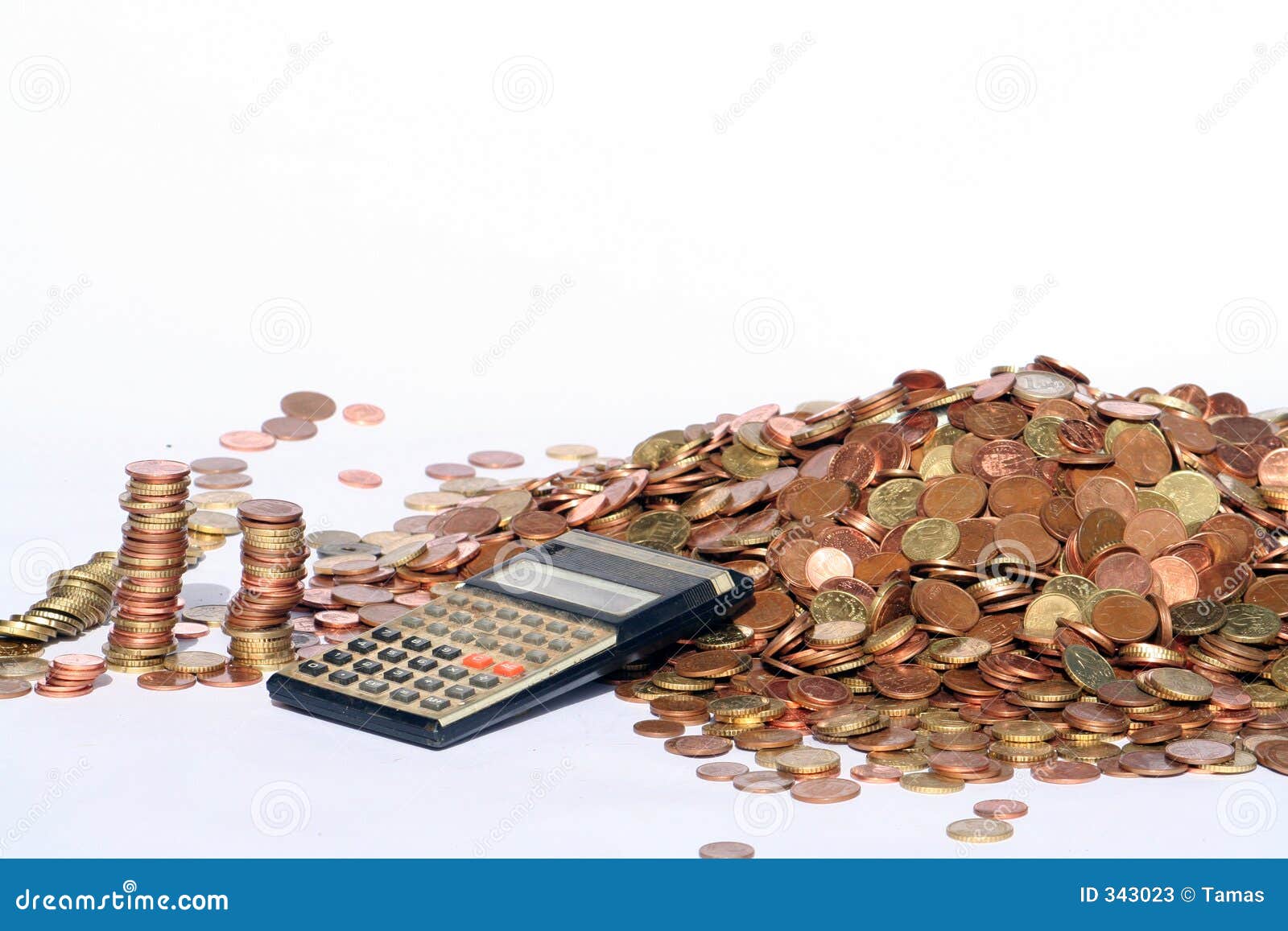 Het berekenen geld stock afbeelding. Image of winst, beloning - 343023