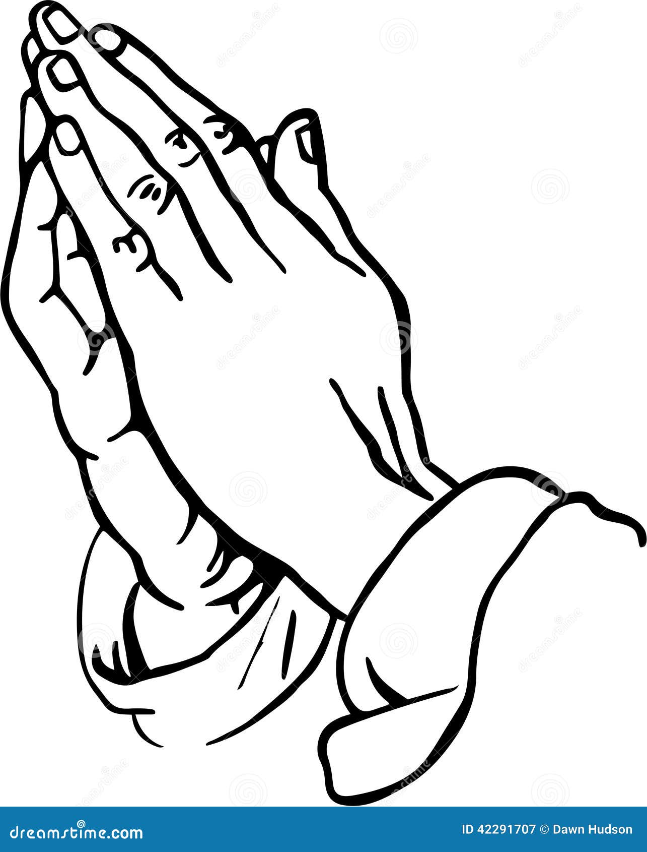 Het bidden Handen vector illustratie. Illustration of geloof - 42291707