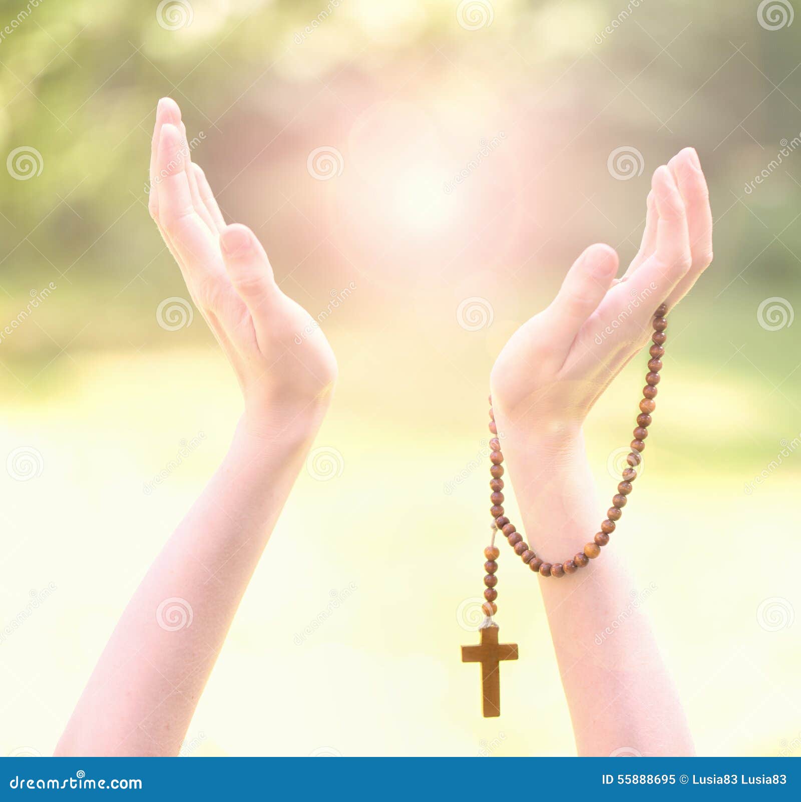 Het Bidden Met Rozentuin Voor Een Mirakel Stock Afbeelding - Image of ...