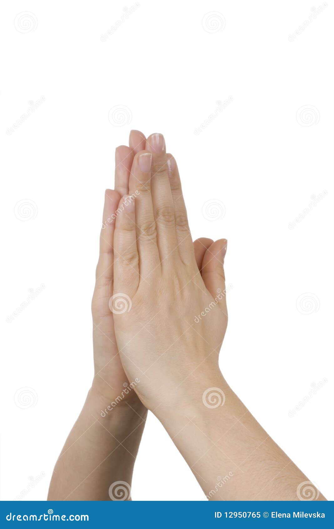 Het bidden van de hand stock afbeelding. Image of open - 12950765