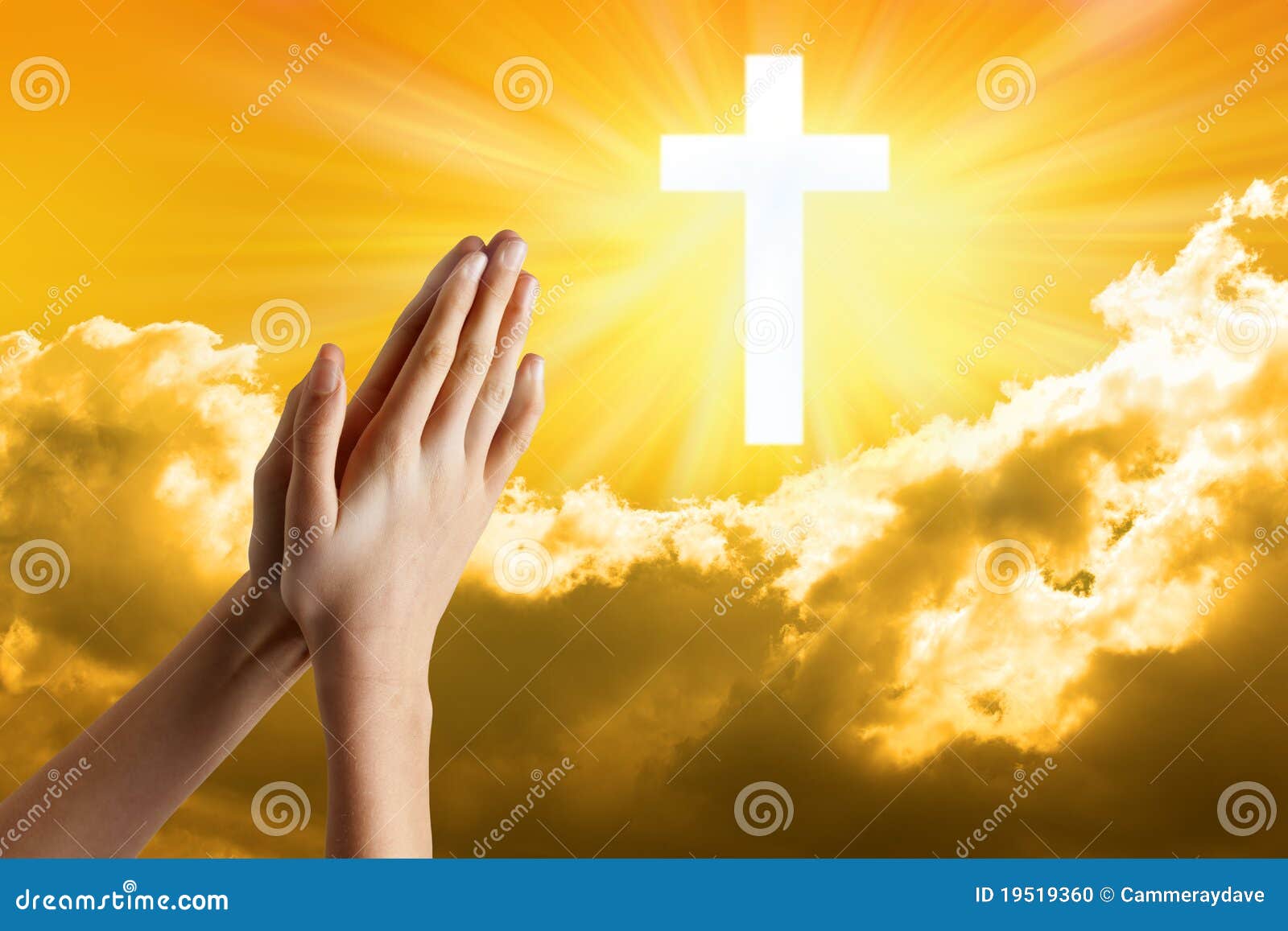 Het Bidden Van De Handen Van Het Gebed Stock Foto - Image of kruisbeeld ...