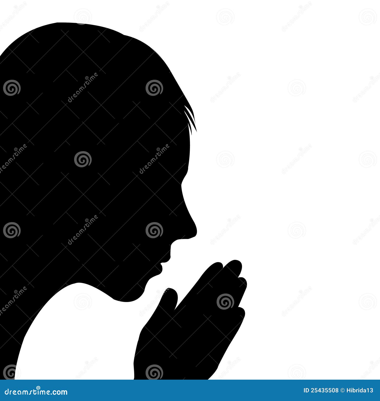 Het bidden van het kind vector illustratie. Illustration of gesloten ...