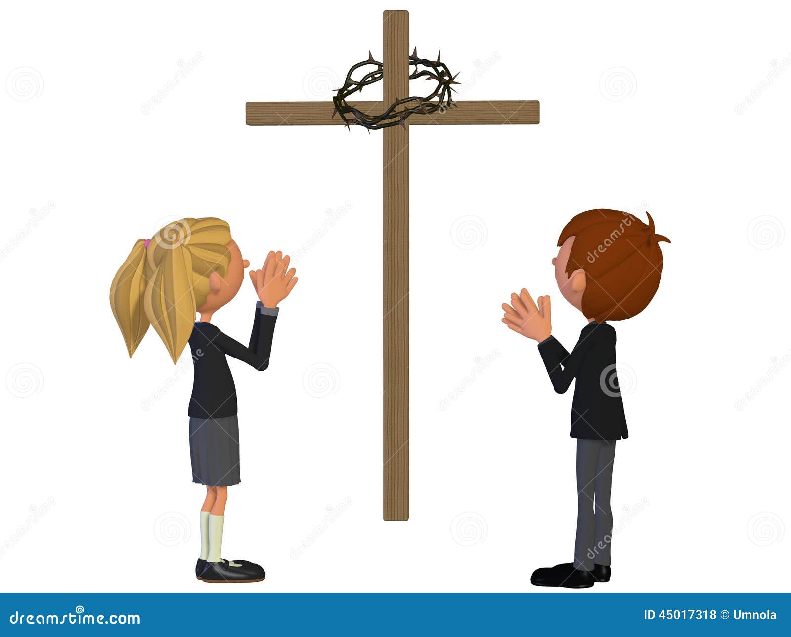 Het bidden van kinderen stock illustratie. Illustration of evangelisme ...