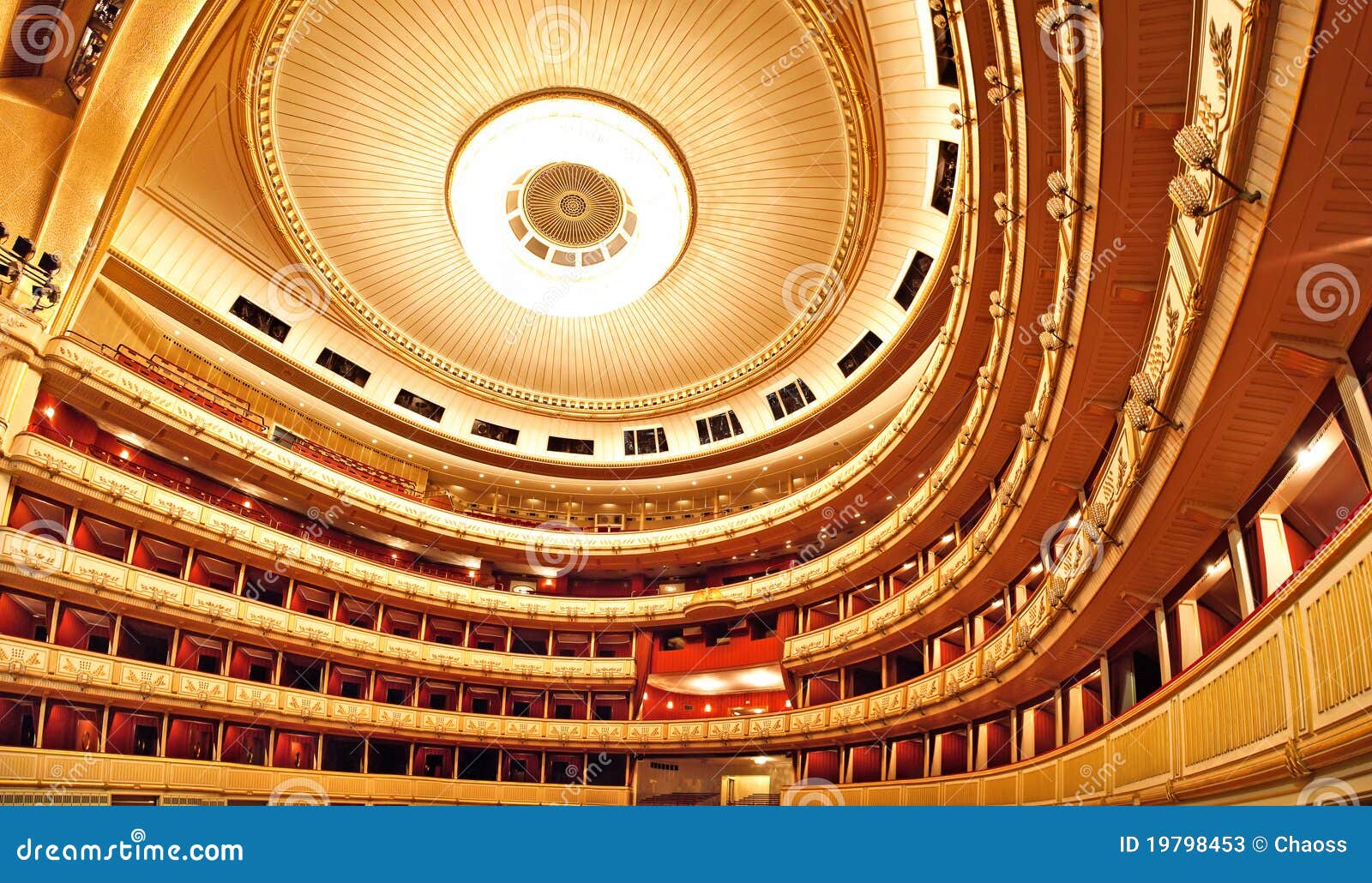 Het Binnenland Van De Opera Van Wenen Stock Afbeelding - Image of ...