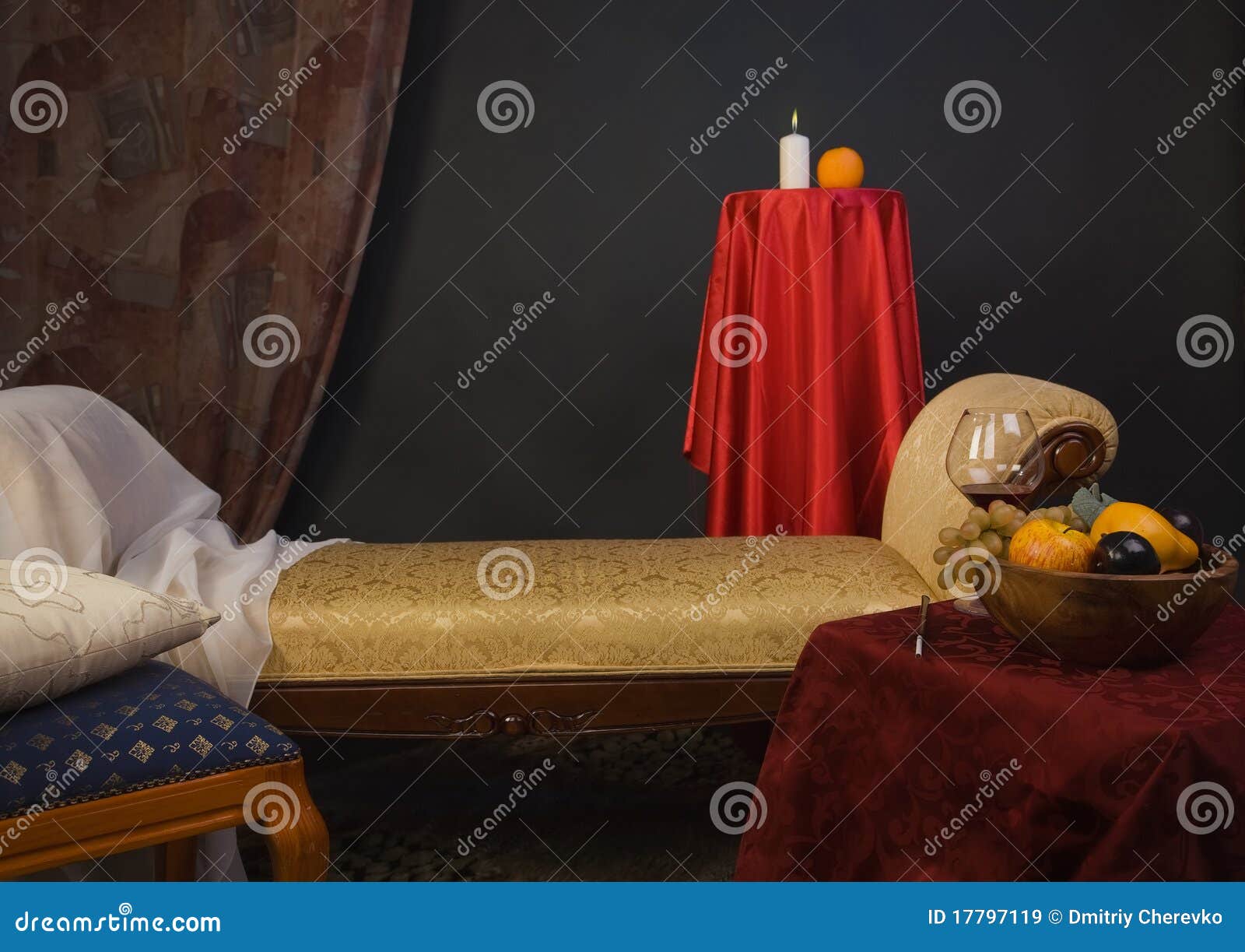 Het Binnenland Van Luxurios Van Het Boudoir Stock Afbeelding - Image of ...