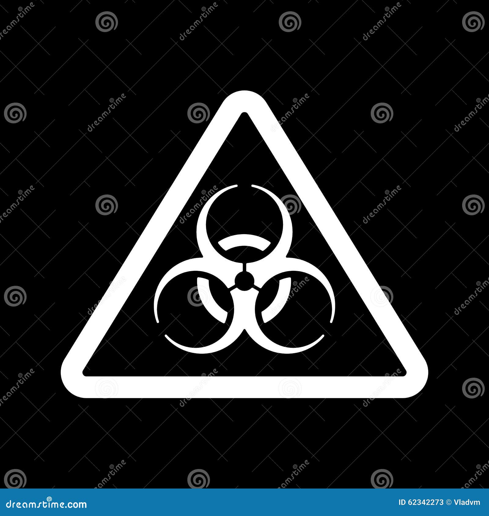 Het Biohazardpictogram Biohazardsymbool Vlak Stock Illustratie ...