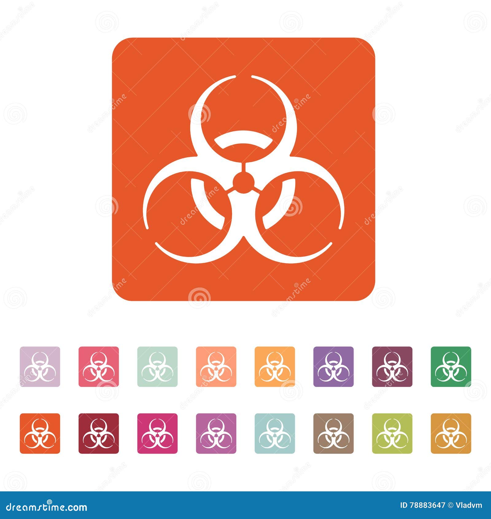 Het Biohazardpictogram Biohazardsymbool Vlak Vector Illustratie ...
