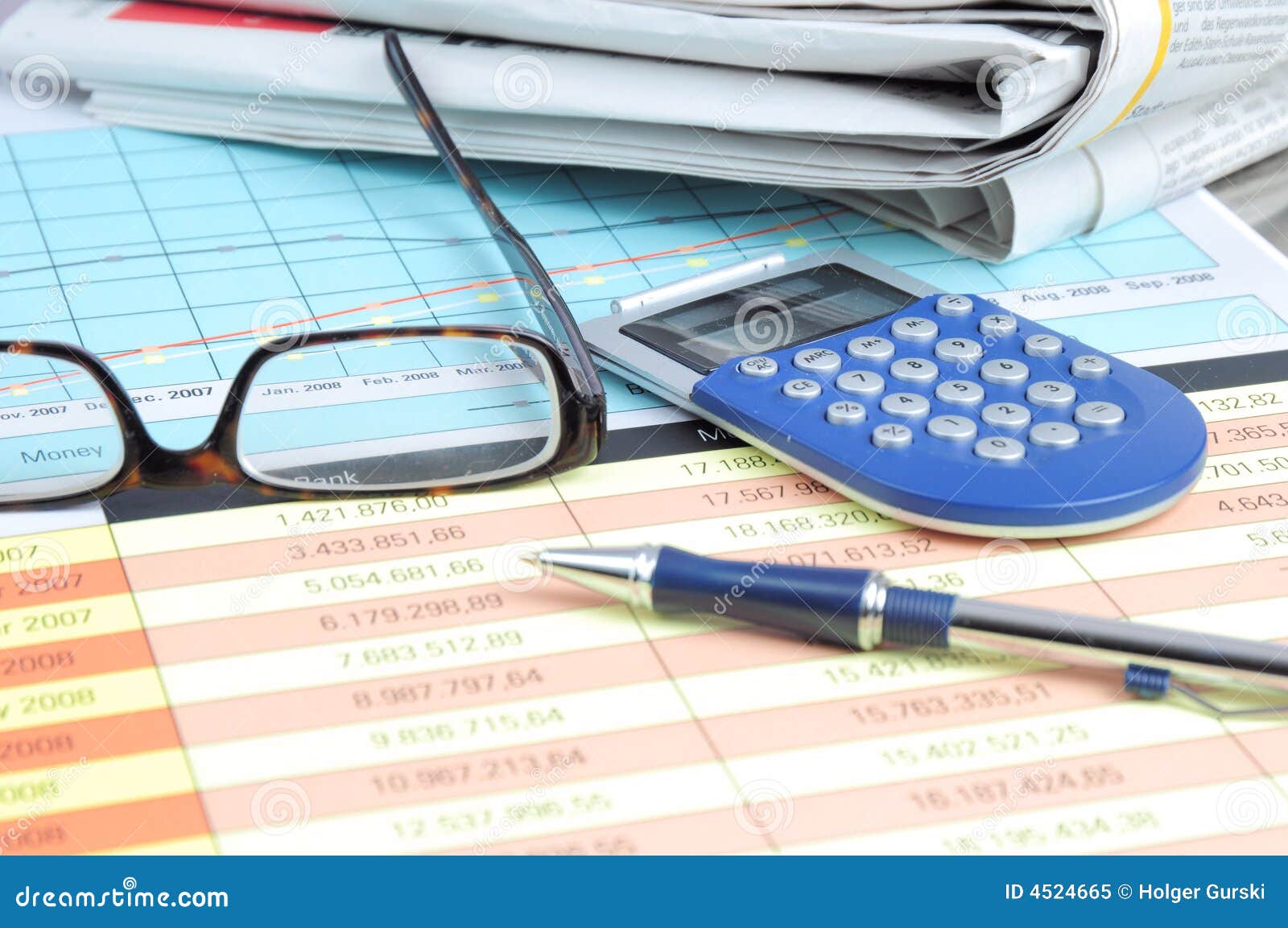 Het Blad Van De Investering Stock Afbeelding - Image of verlies, beheer ...