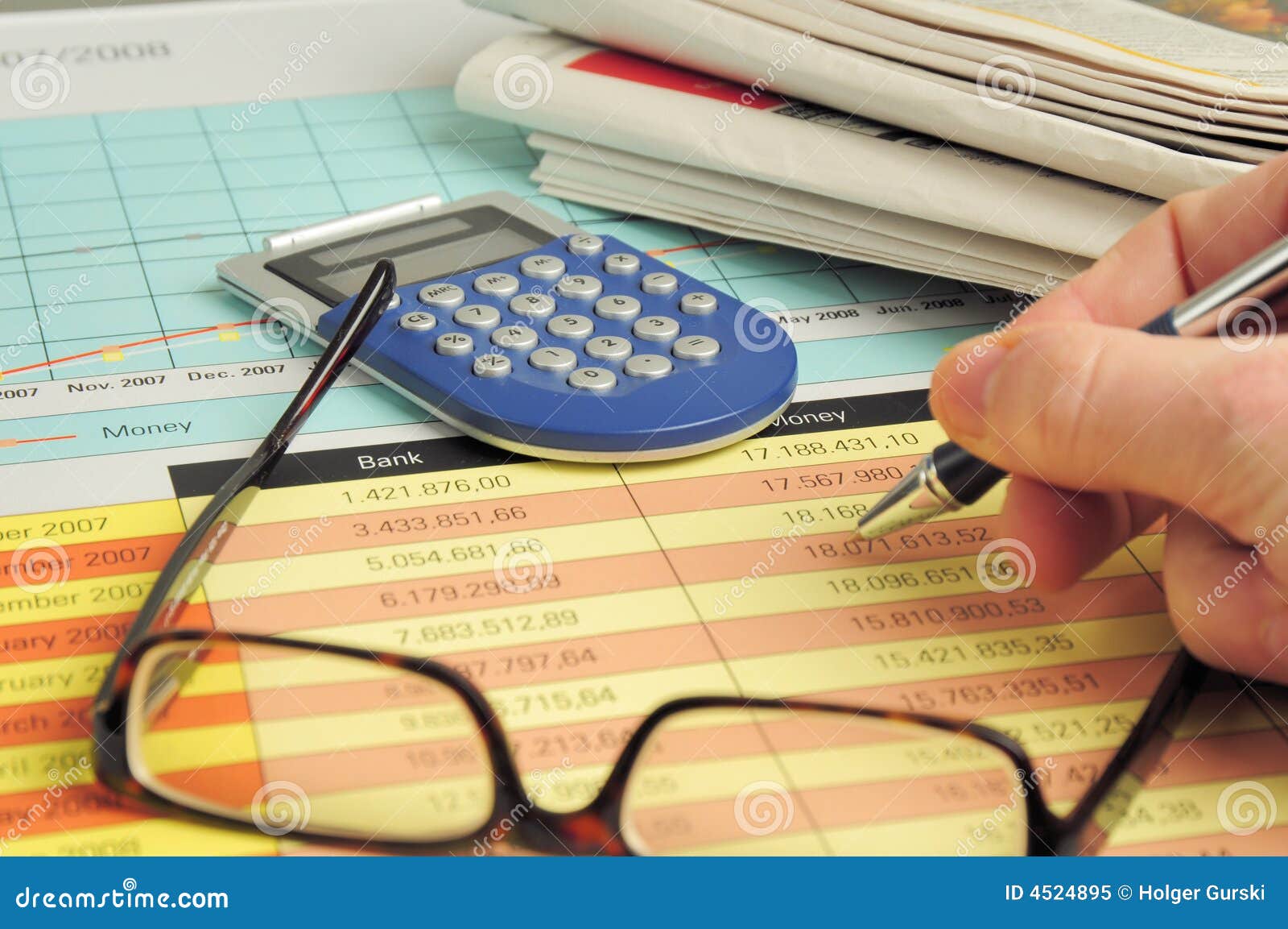 Het Blad Van De Investering Stock Afbeelding - Image of economie ...