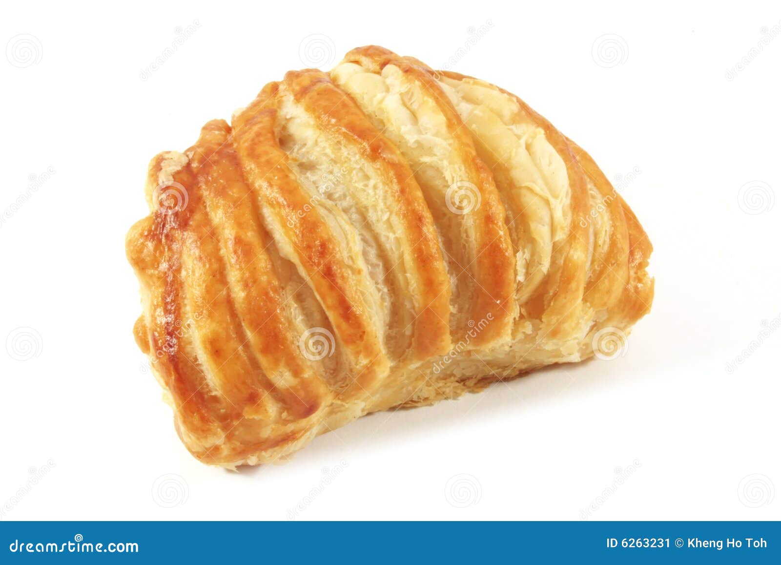 Het Bladerdeeg Deens Van De Strudel Van De Appel Stock Afbeelding ...