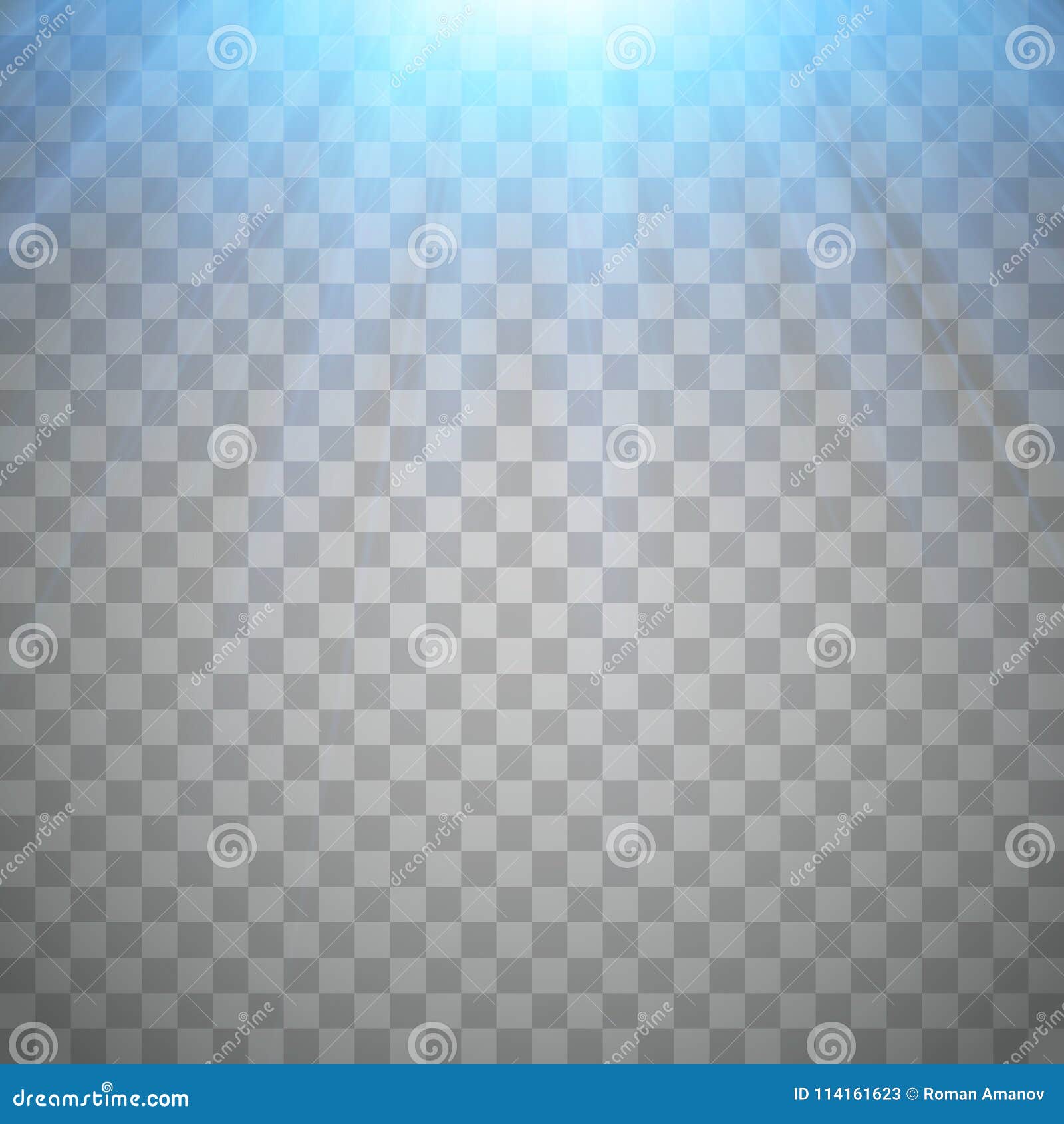 Het Blauwe Licht Van De Flits Koude Schijnwerper Met Stralen Vector ...