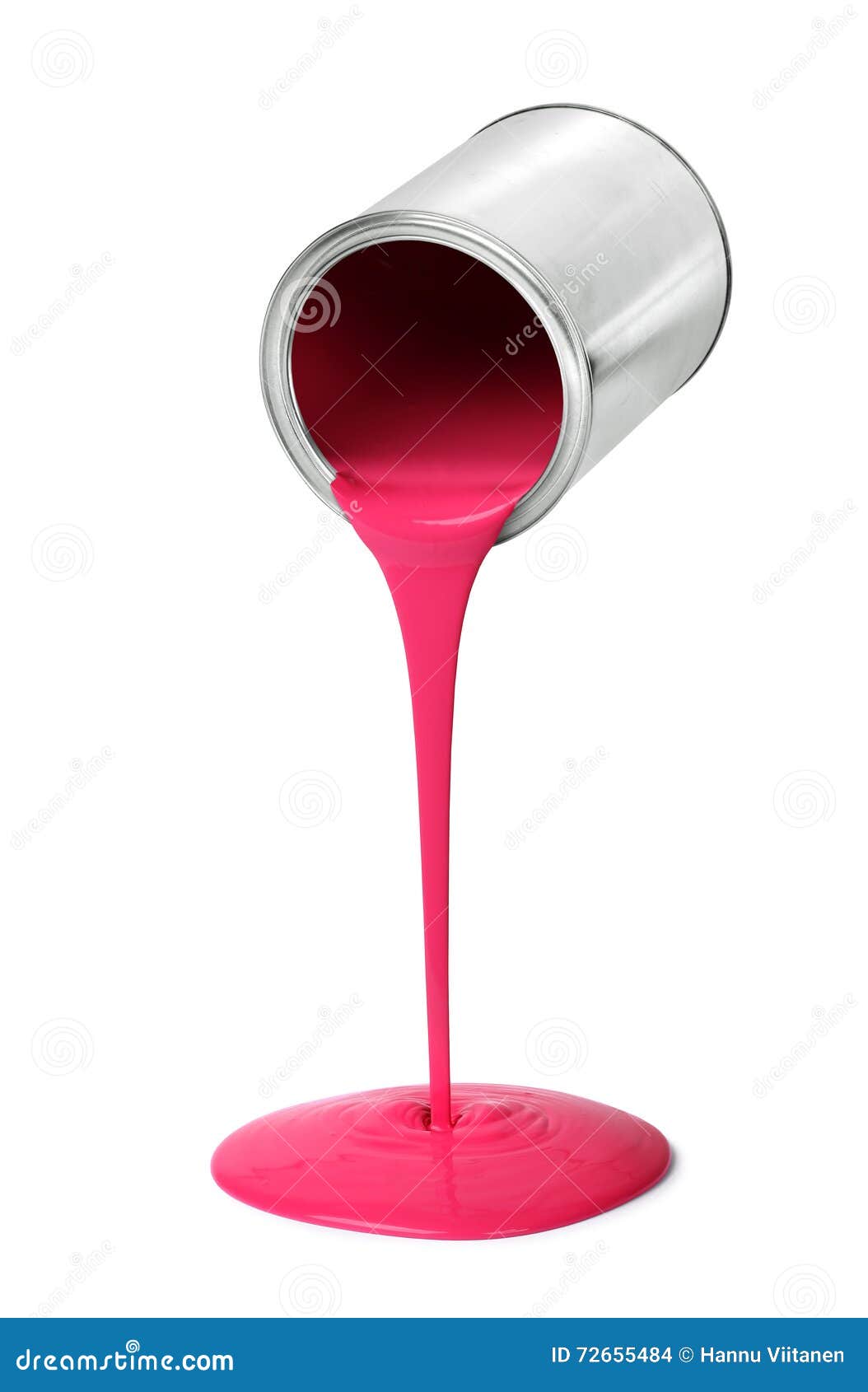 Het Blik Die Van Het Metaaltin Rode Verf Gieten Stock Foto - Image of ...