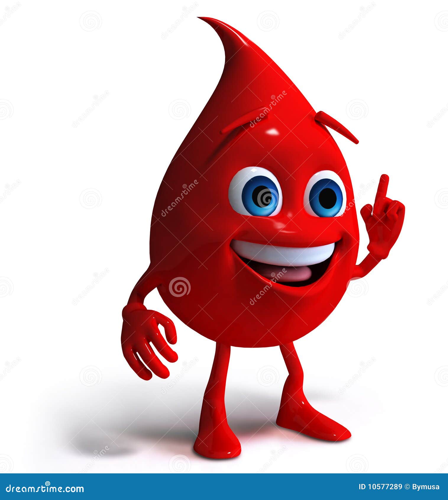 Het Bloed Laat Vallen 3d Karakter Stock Illustratie - Illustration of ...