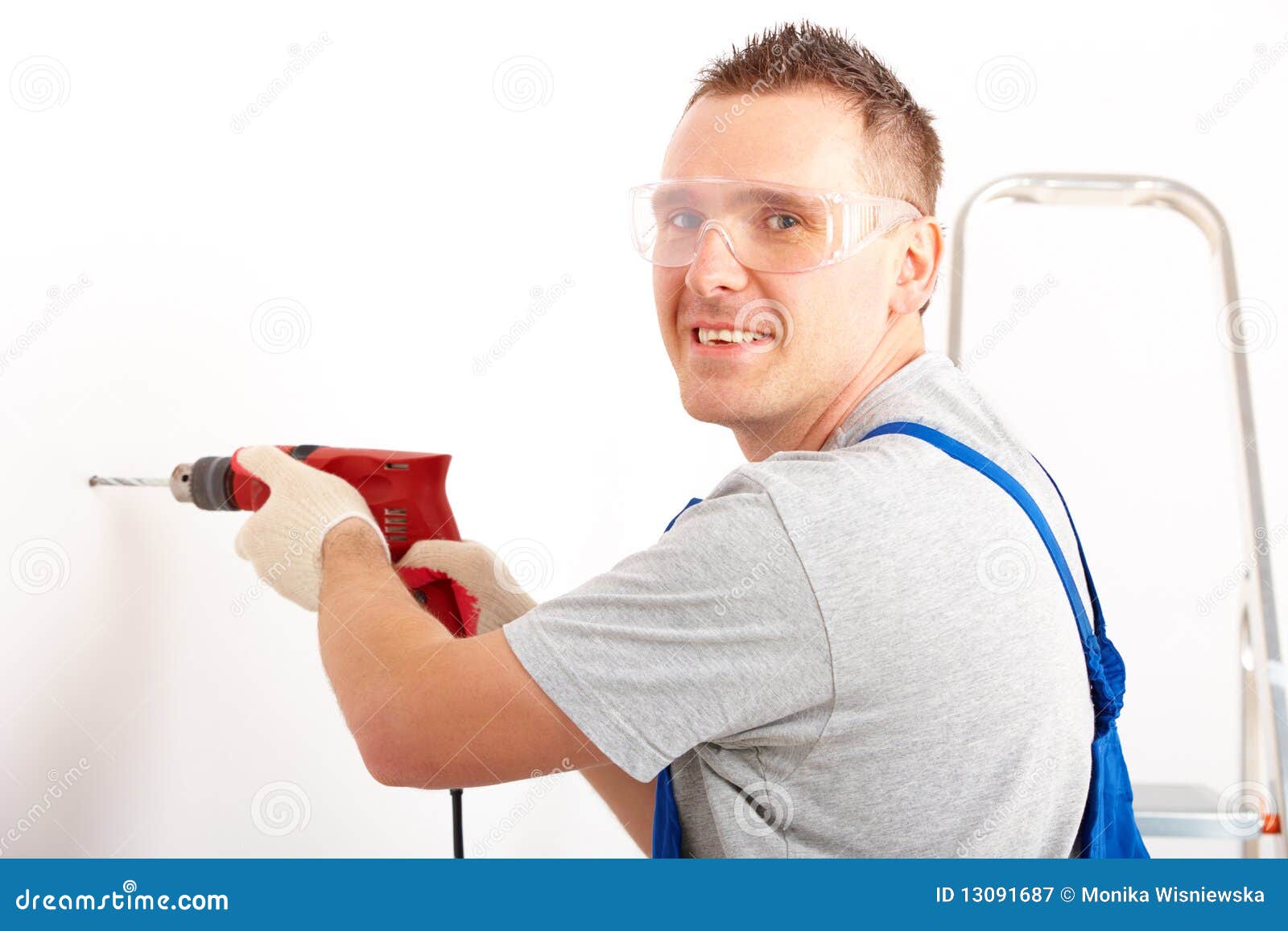 Het boorgat van de mens stock afbeelding. Image of kleren - 13091687