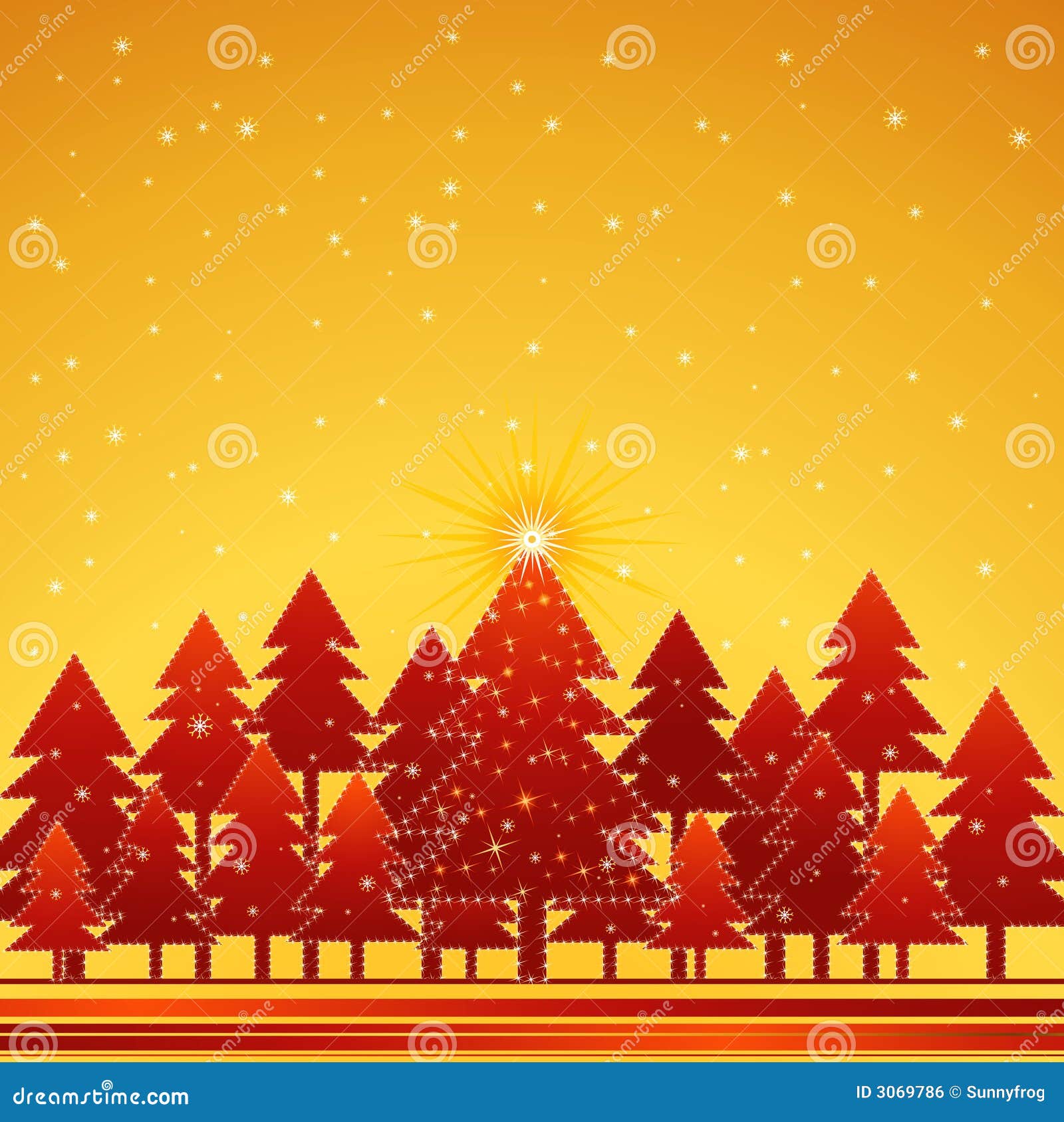 Het Bos Van Kerstmis, Vector Vector Illustratie - Illustration of ...