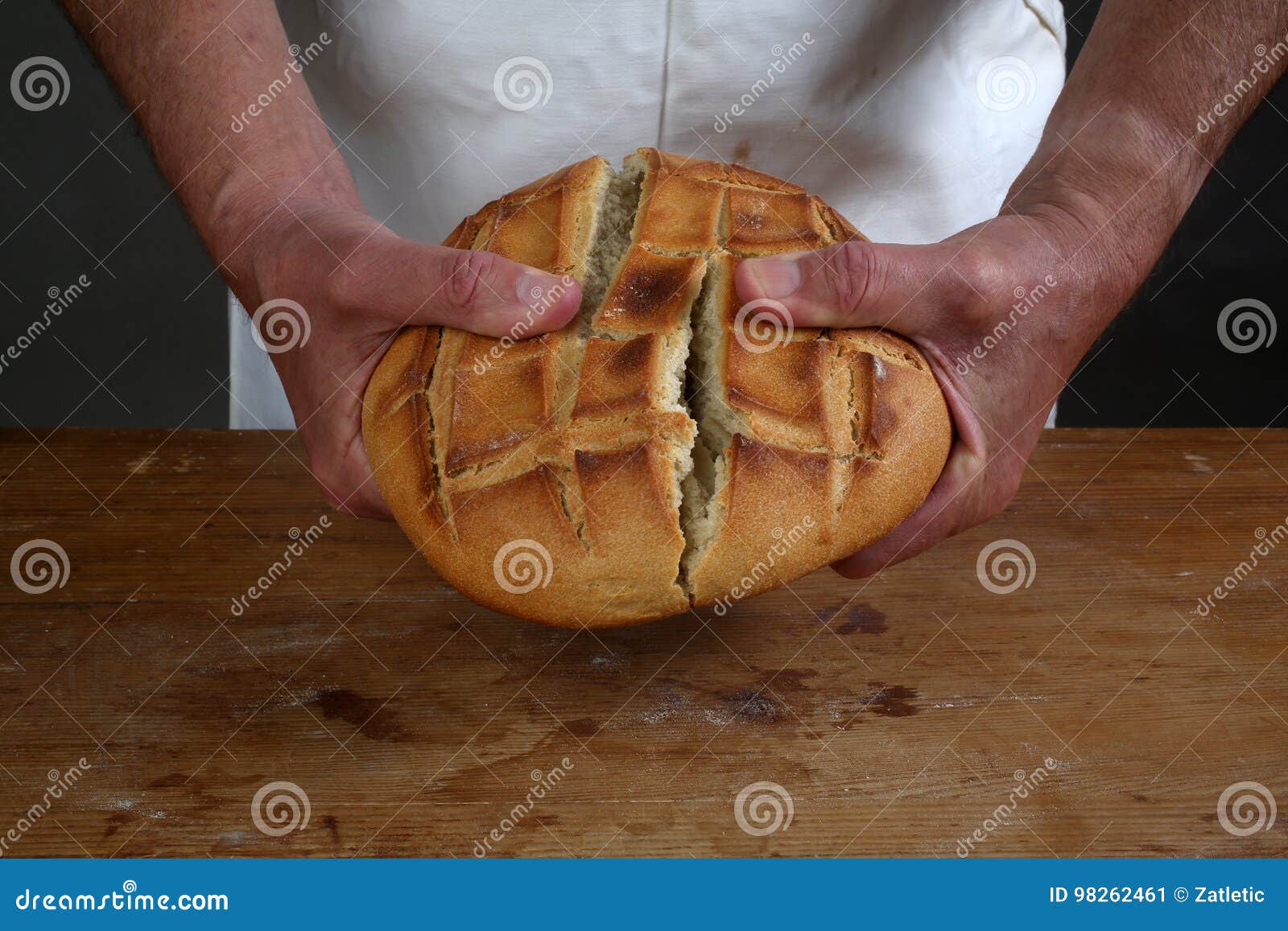 Het Breken Van Het Eucharistische Brood Stock Afbeelding - Image of ...