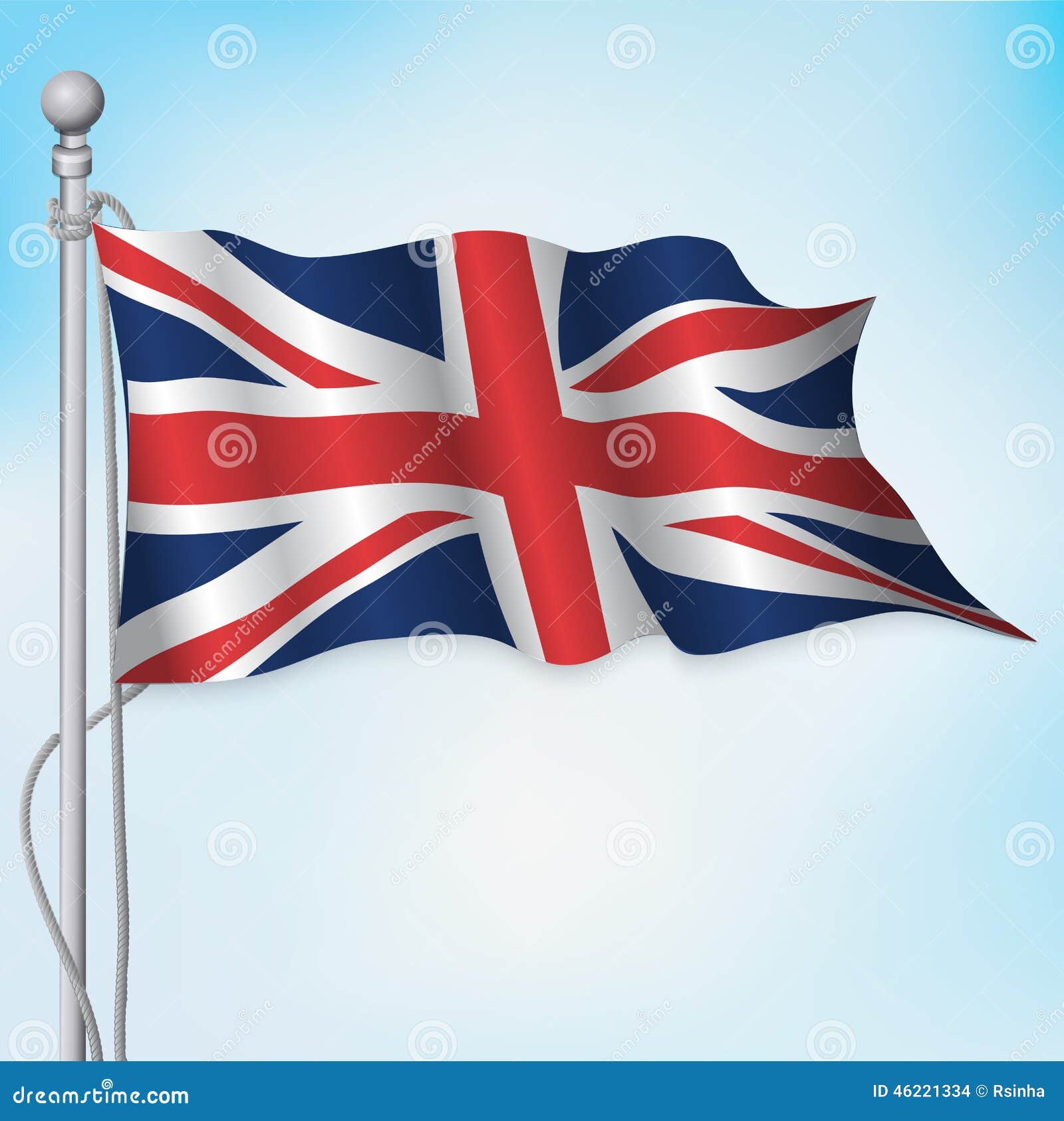 Het Britse Britse Vlag Golven Vector Illustratie - Illustration of ...