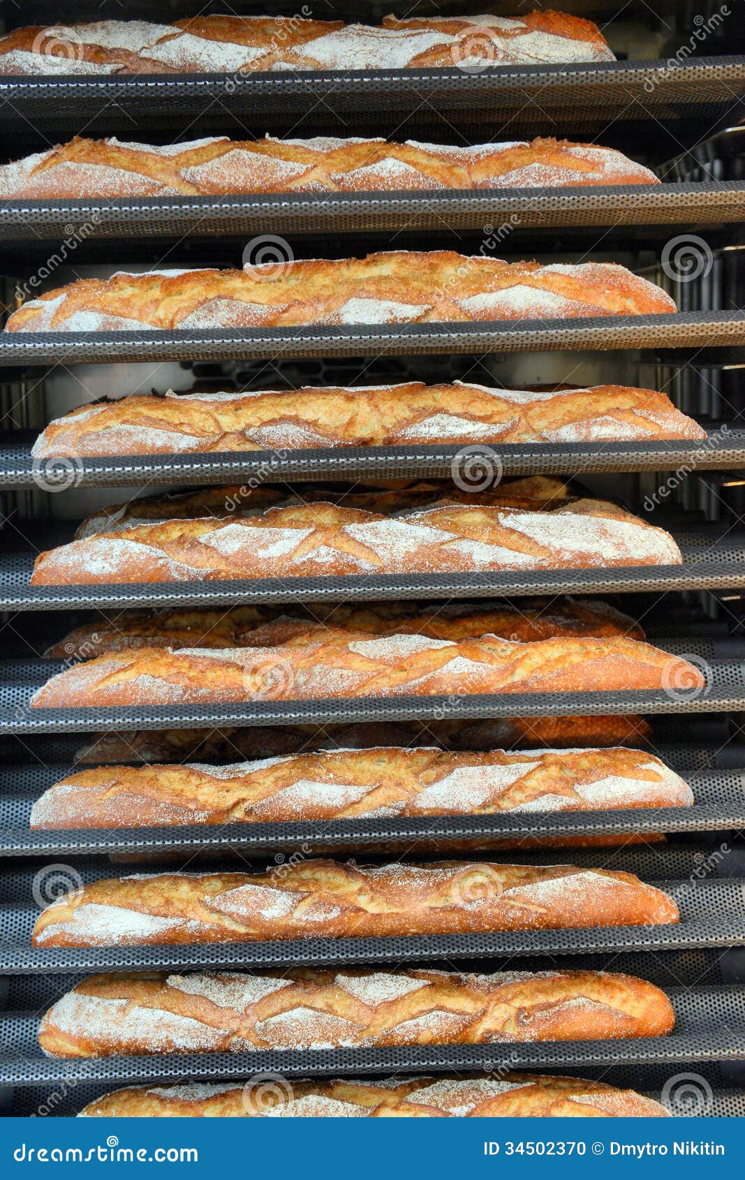 Het Brood Van Brood Wordt Gebakken Stock Foto - Image of vers, heet ...