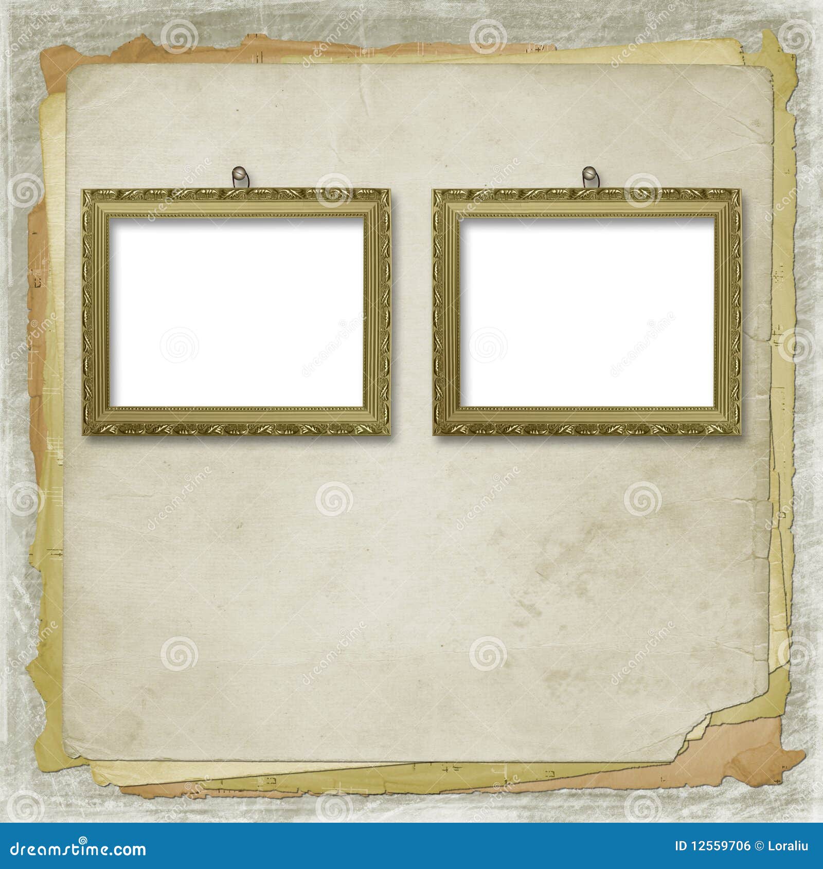 Het Bruine Frame Van Het Beeld Met Stock Illustratie - Illustration of ...