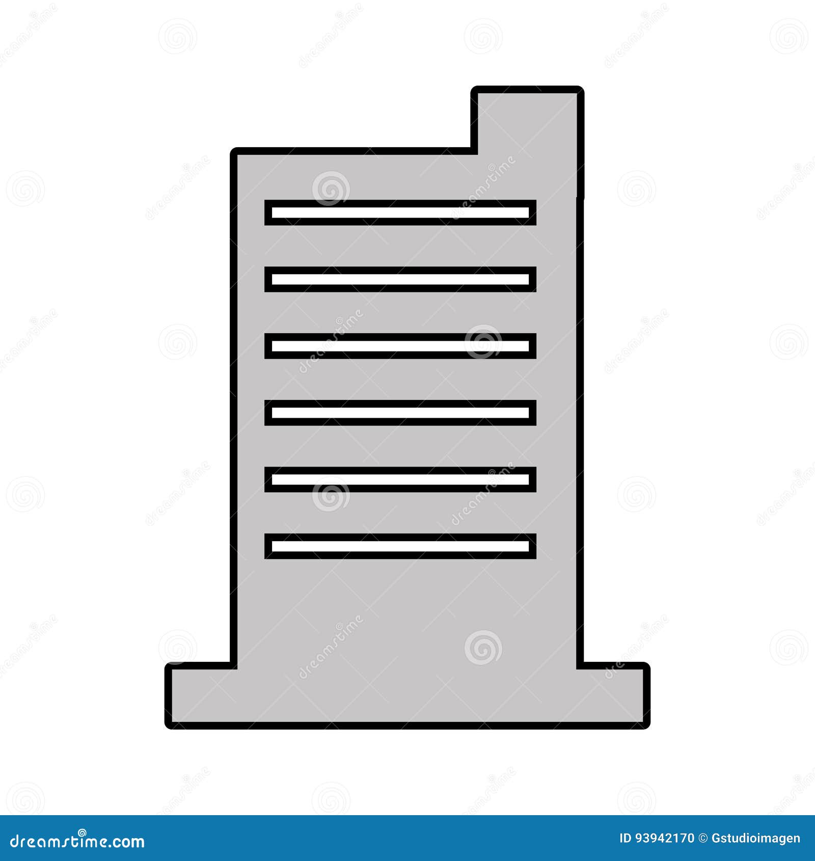 Het Buitenpictogram Van De De Bouwtekening Vector Illustratie ...